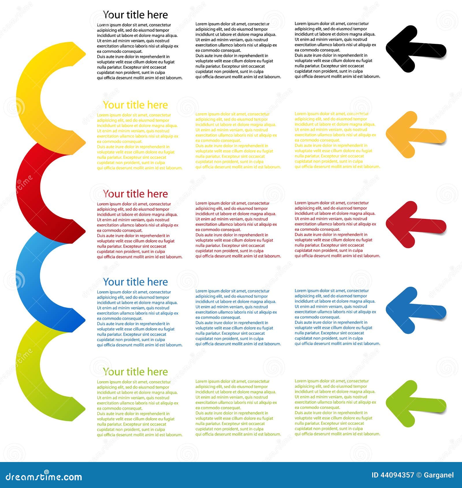 Vector Color Arrows Background Stock Vector - Illustration of card ...