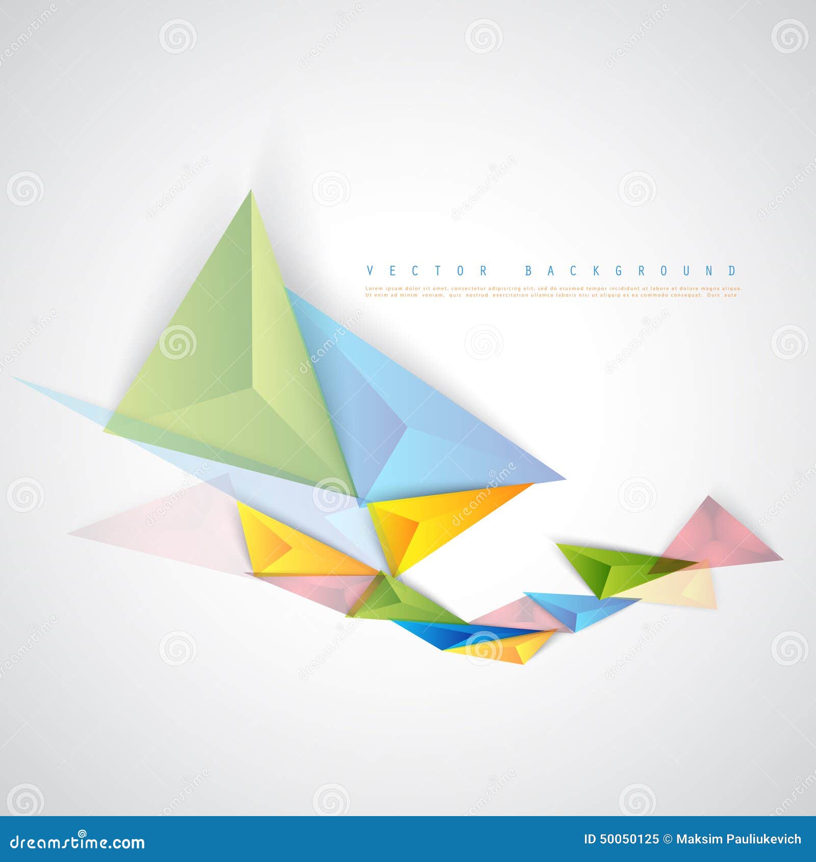 Vector Color Background Abstract Polygon Triangle Stock Vector ...