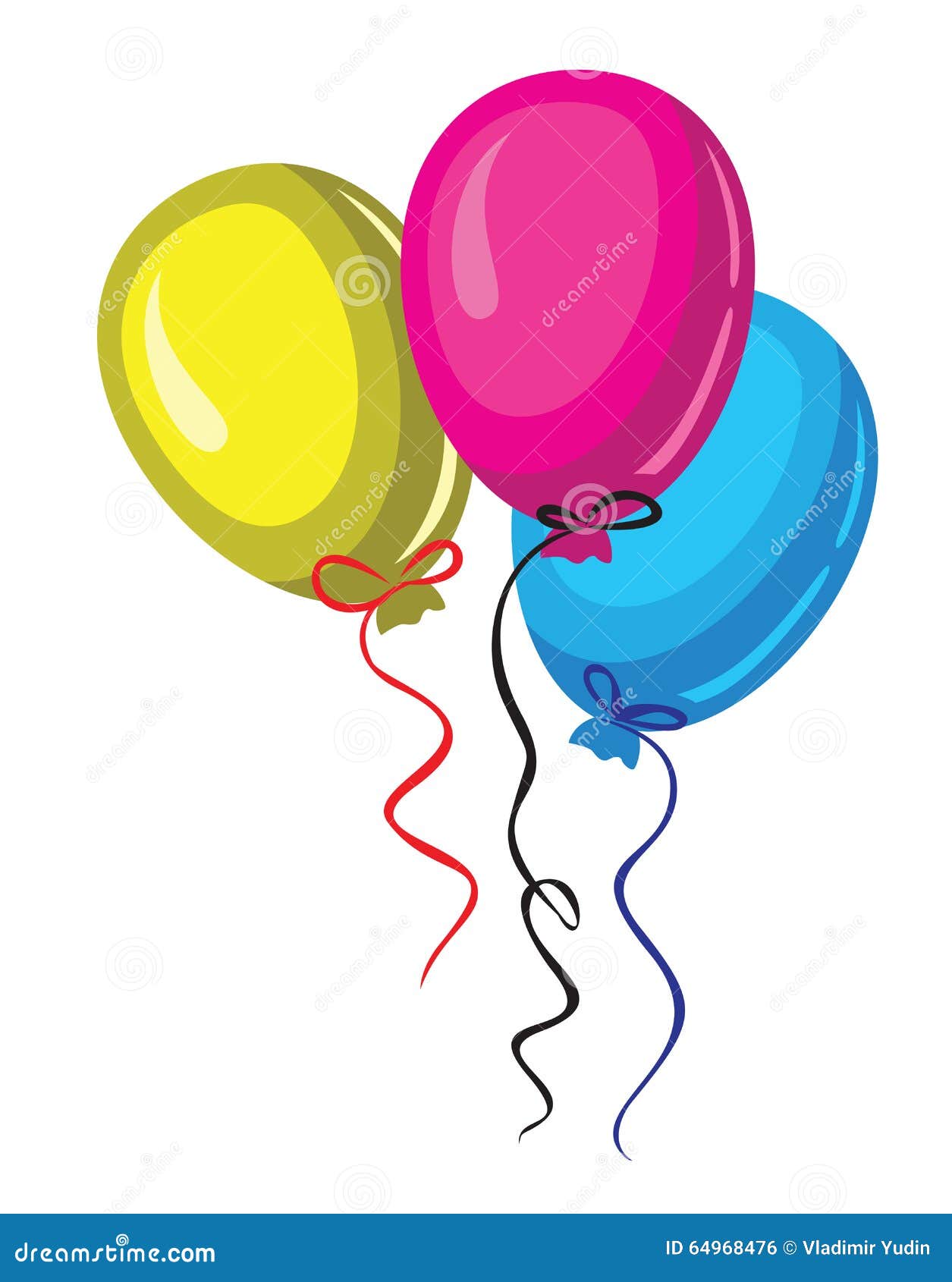 Vector color baloon stock vector. Illustration of decoration - 64968476