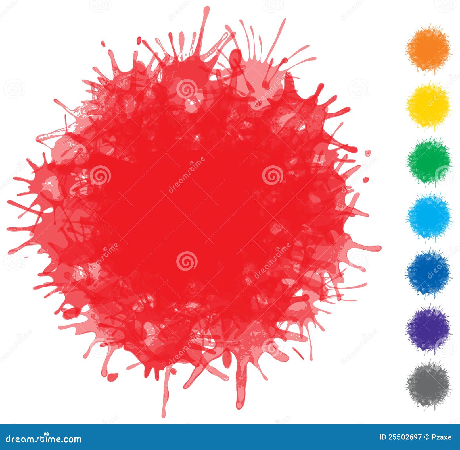 Vector Color Blots - Set of Elements for Design Stock Vector ...