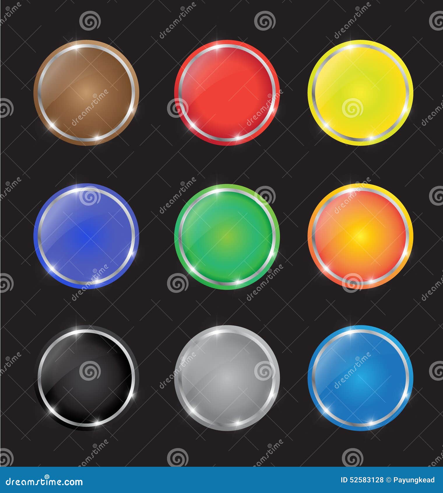 Vector color button stock vector. Illustration of design - 52583128