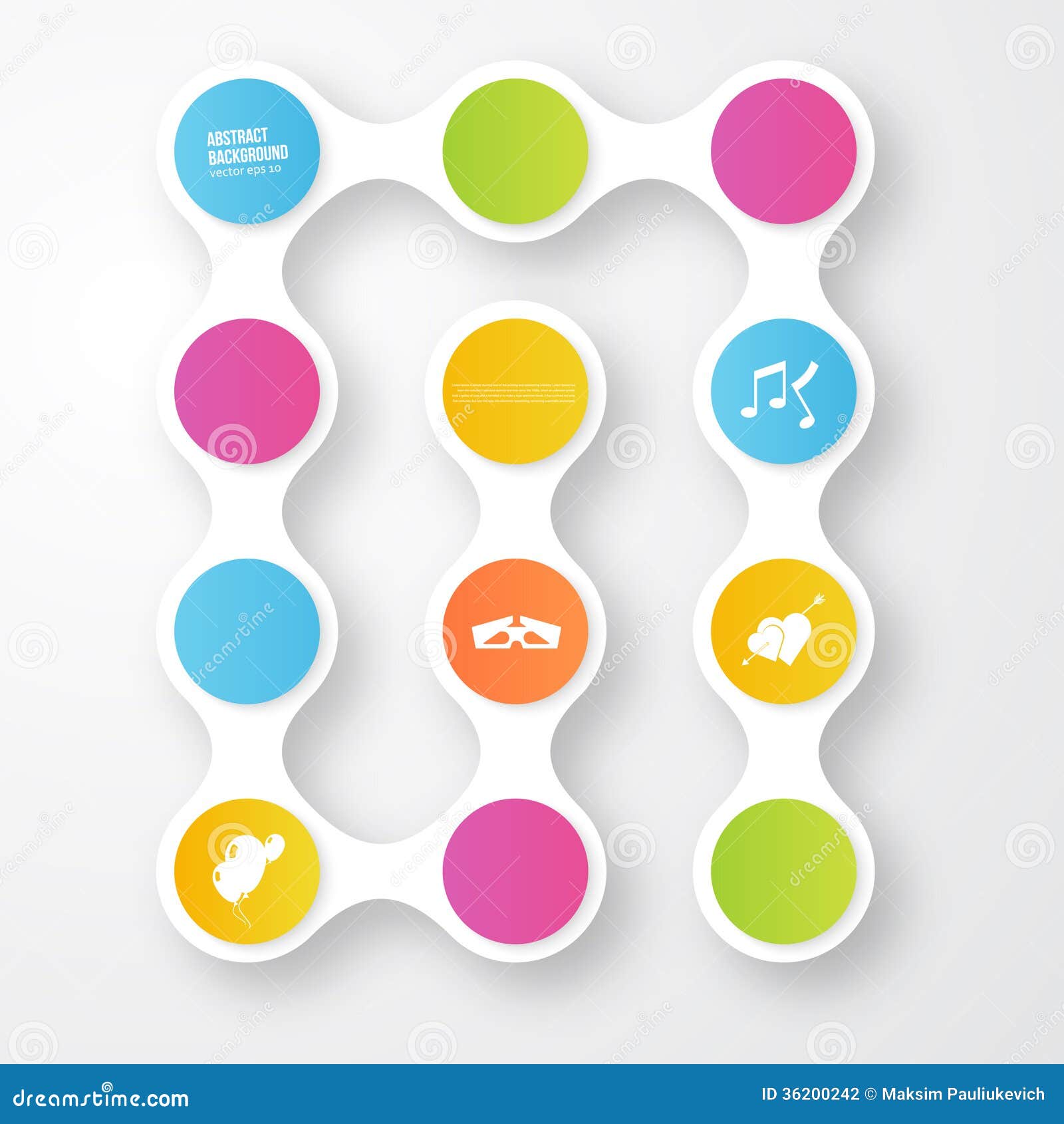 Vector Color Circles. Infographic Color Molecule Stock Vector ...