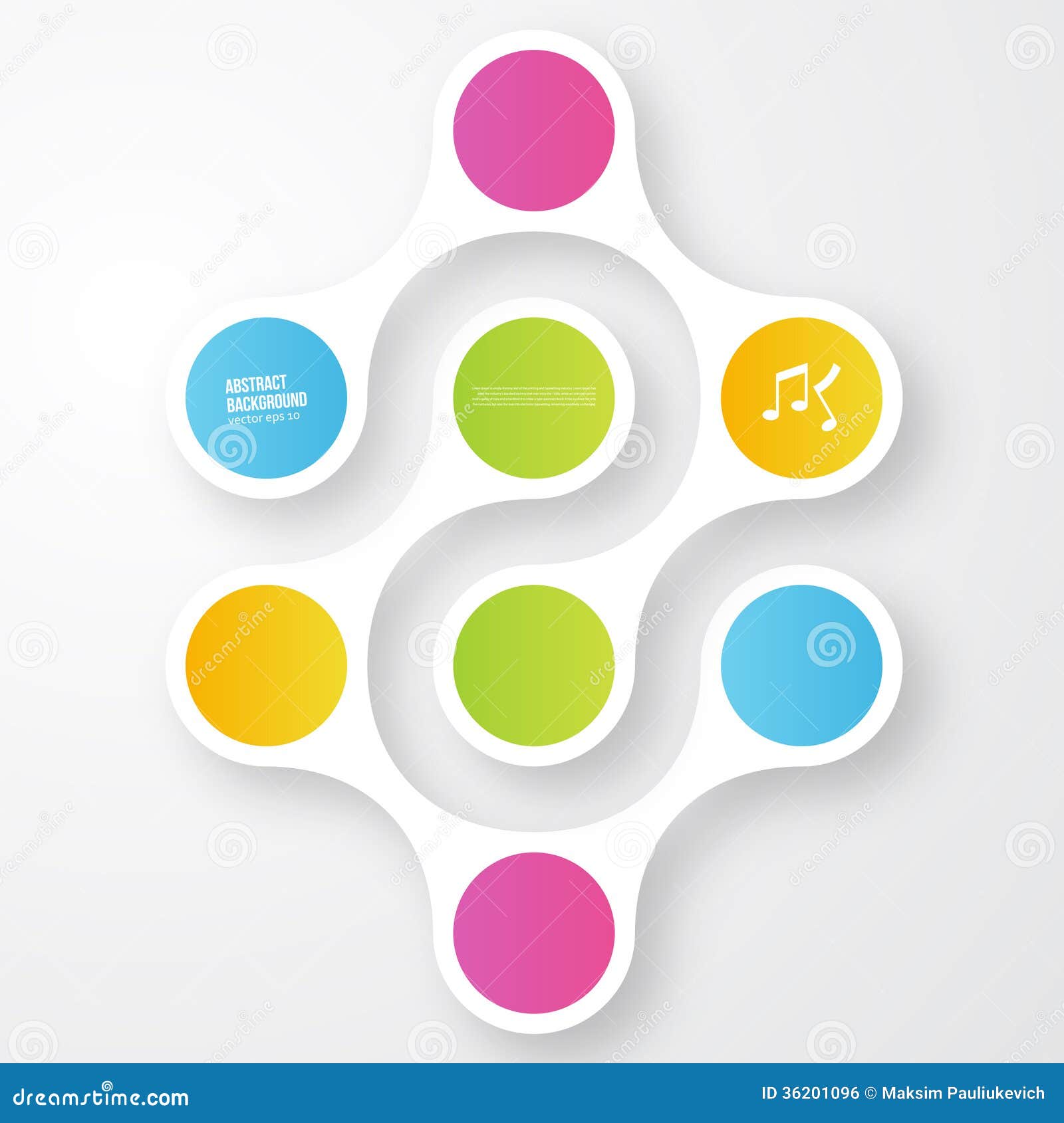 Vector Color Circles. Infographic Color Molecule Stock Vector ...