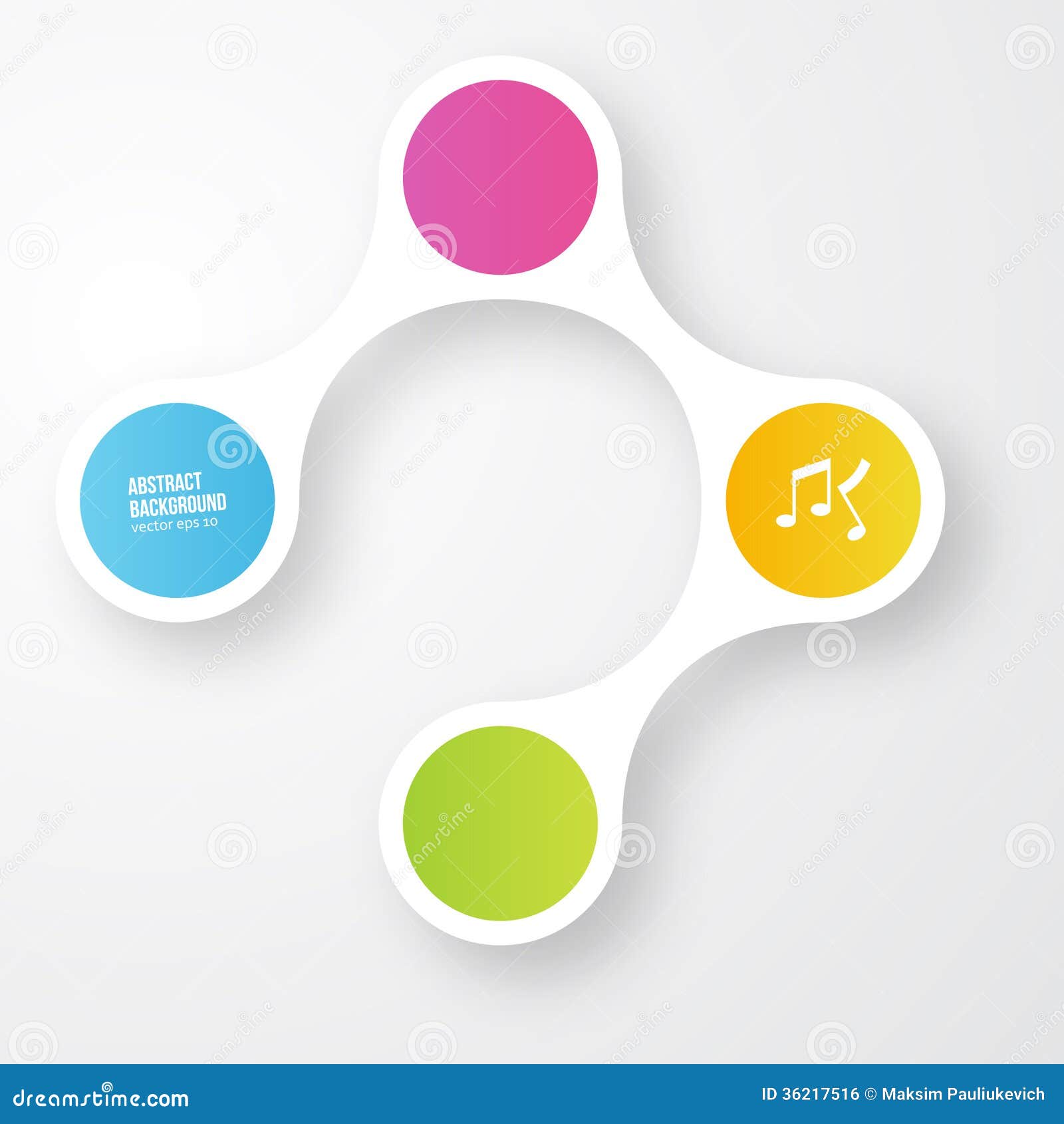 Vector Color Circles. Infographic Color Molecule Stock Vector ...