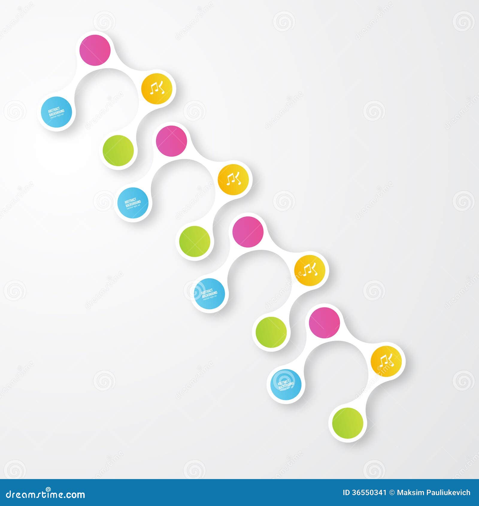 Vector Color Circles. Infographic Color Molecule Stock Vector ...