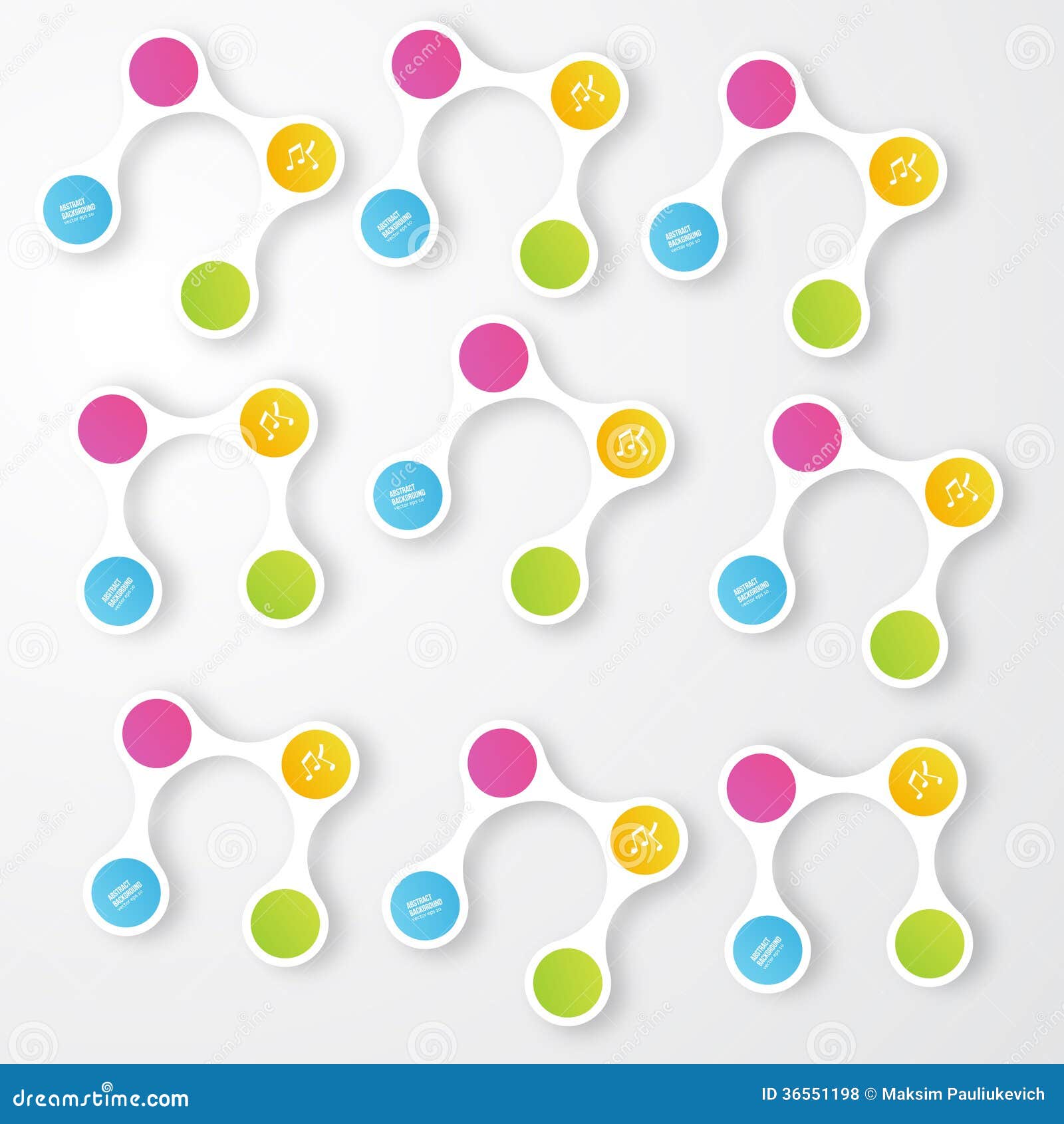 Vector Color Circles. Infographic Color Molecule Stock Vector ...