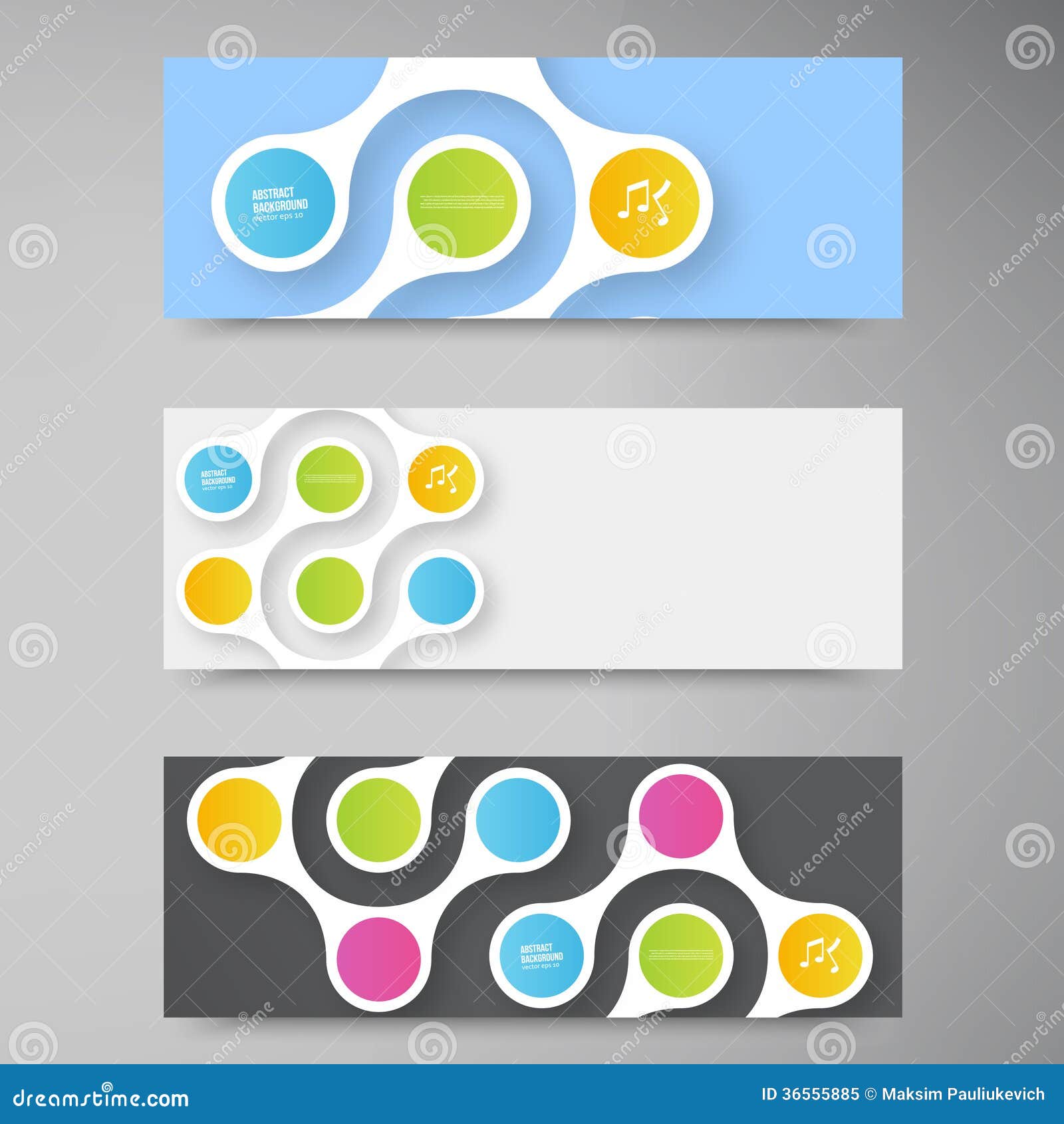 Vector Color Circles. Infographic Color Molecule Stock Vector ...