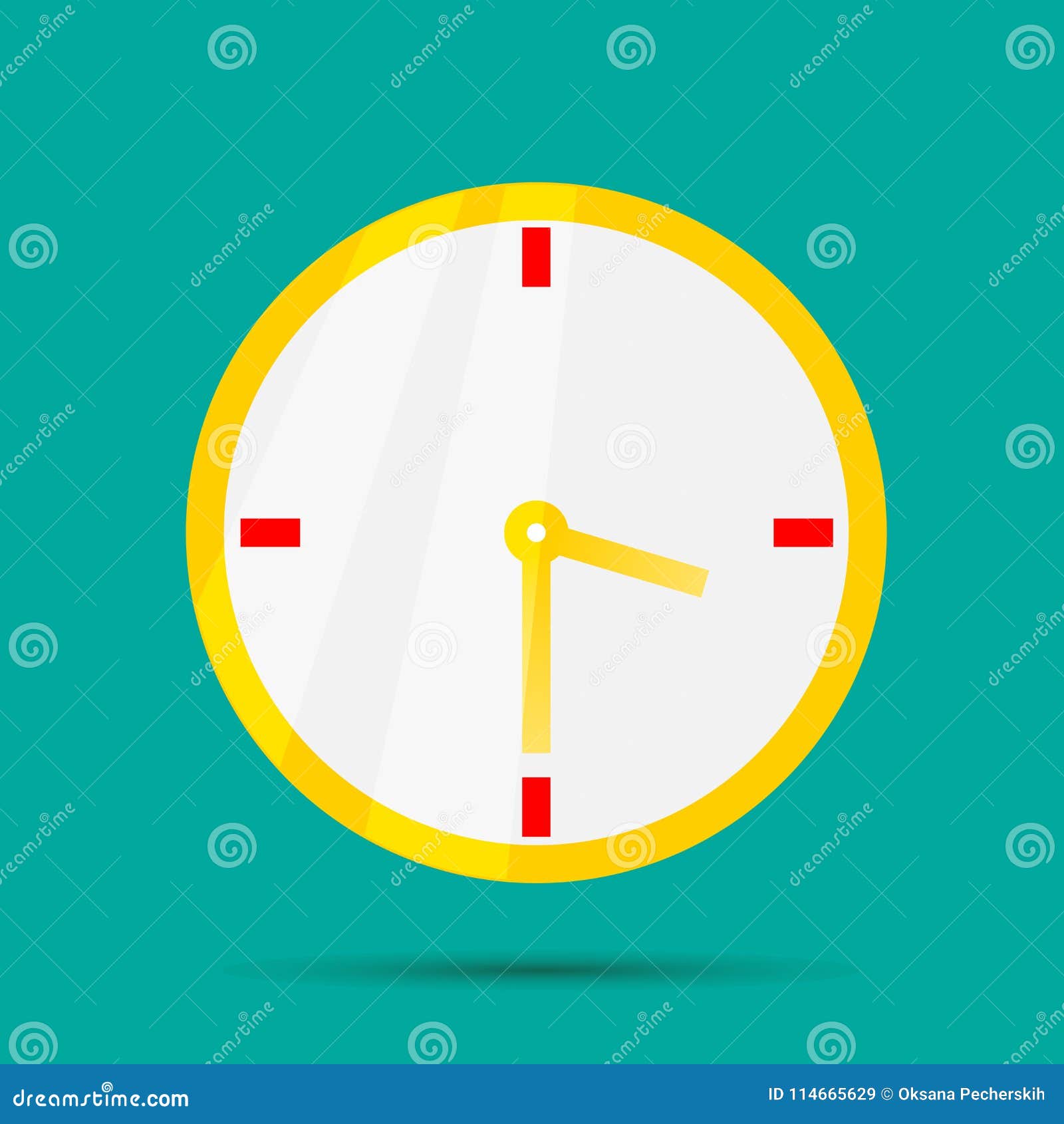 Vector Clock Icon. the Symbol of Time. Stock Vector - Illustration of ...