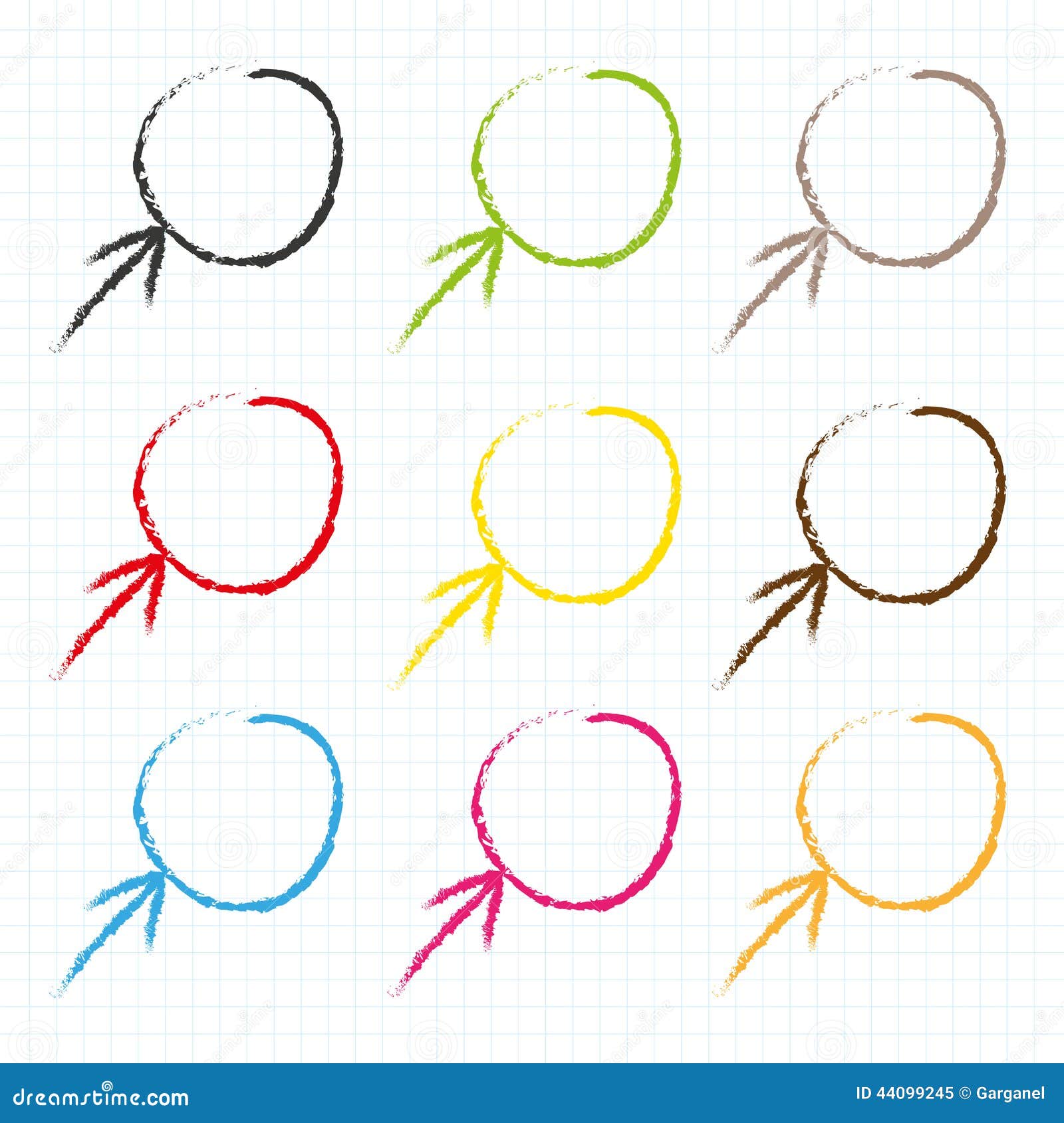 Vector Color Draw Tags Squared Paper Stock Vector - Illustration of ...