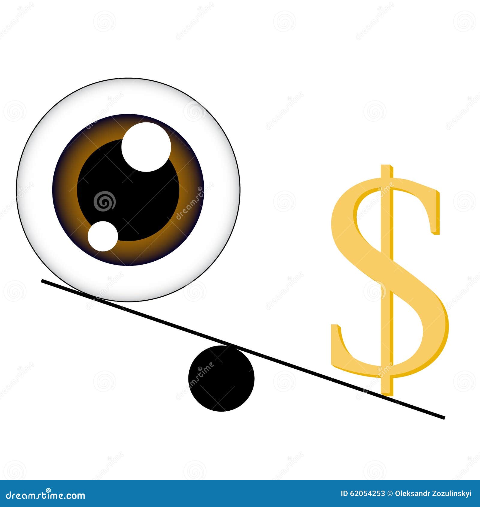 Vector Color Eye Design on Scales Stock Vector - Illustration of ...