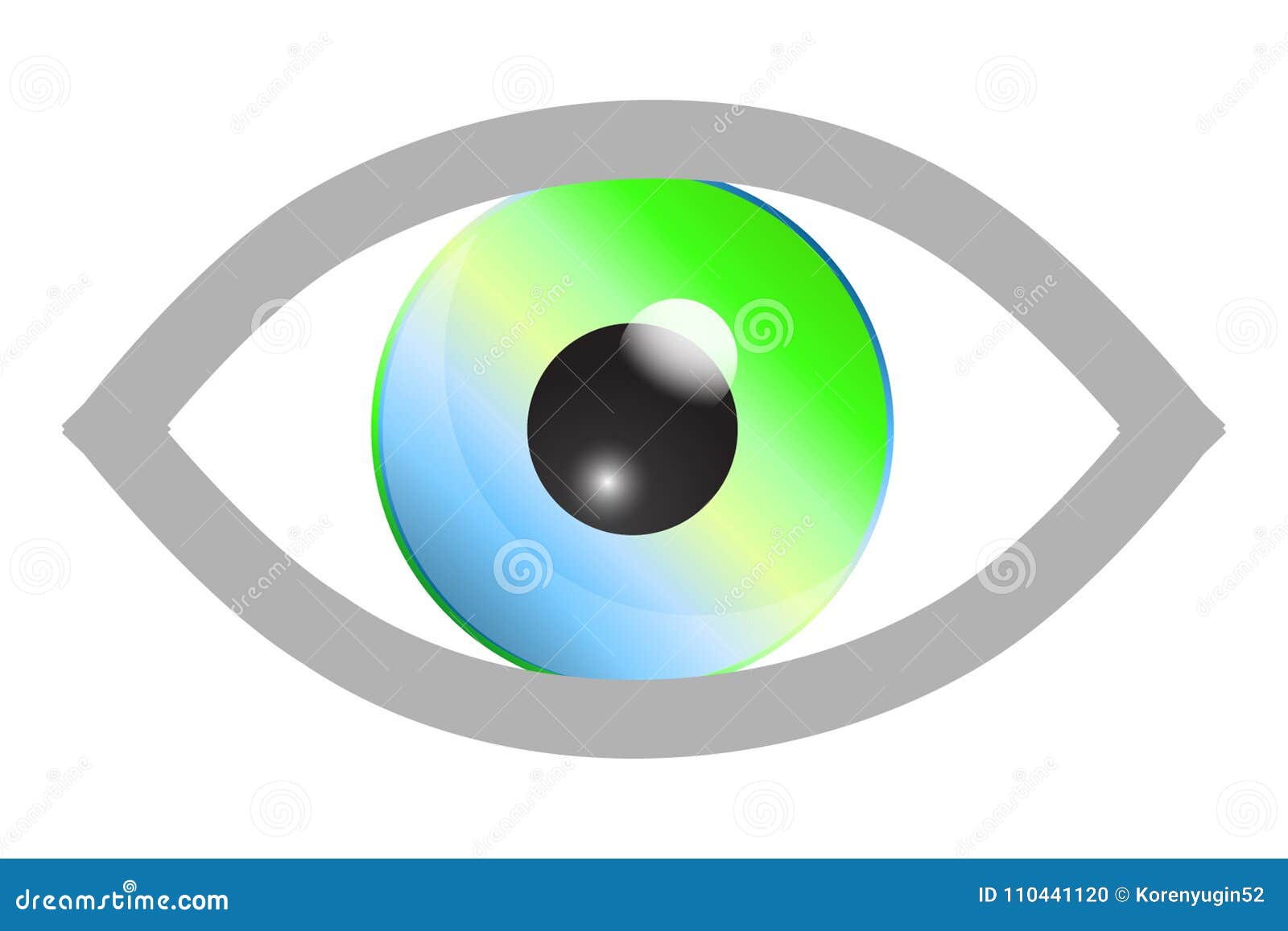 Vector Color Eye. Illustration Stock Vector - Illustration of concept ...