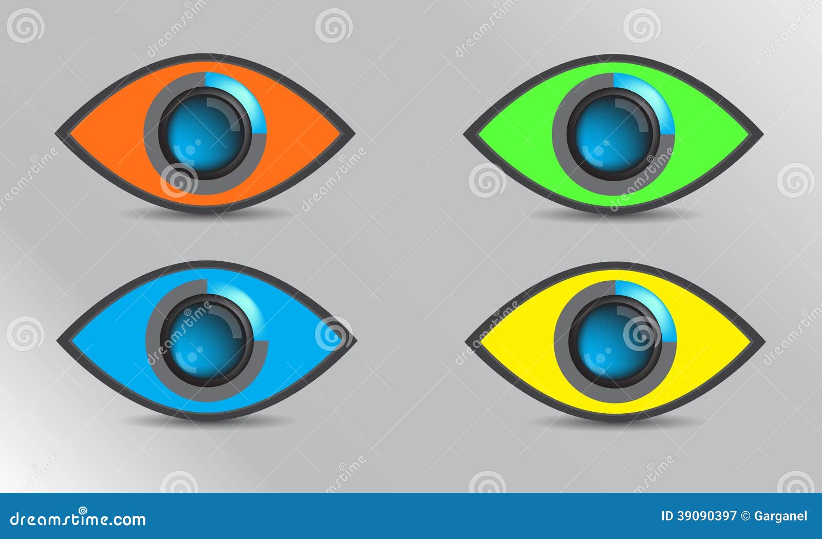 Vector color focus eye stock illustration. Illustration of view - 39090397