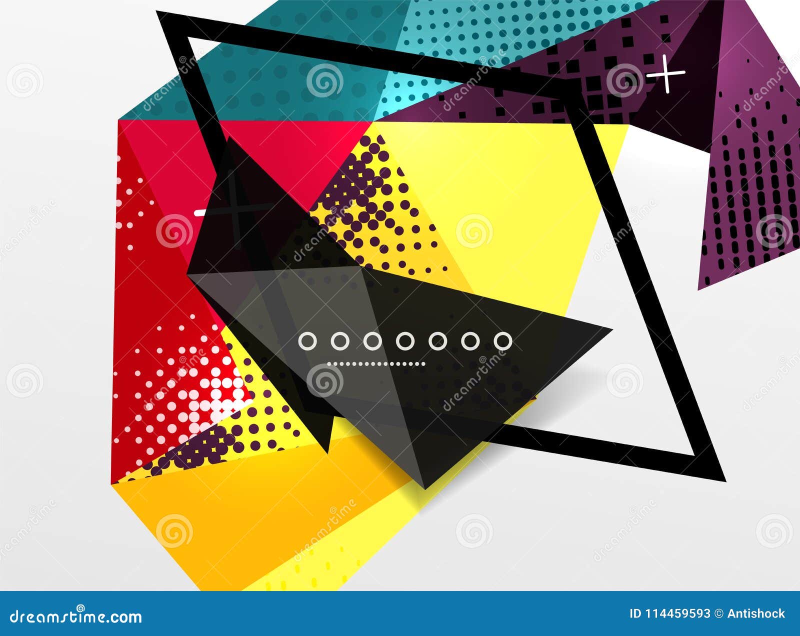 Vector Color Geometric Abstract Composition, Triangular and Polygonal ...