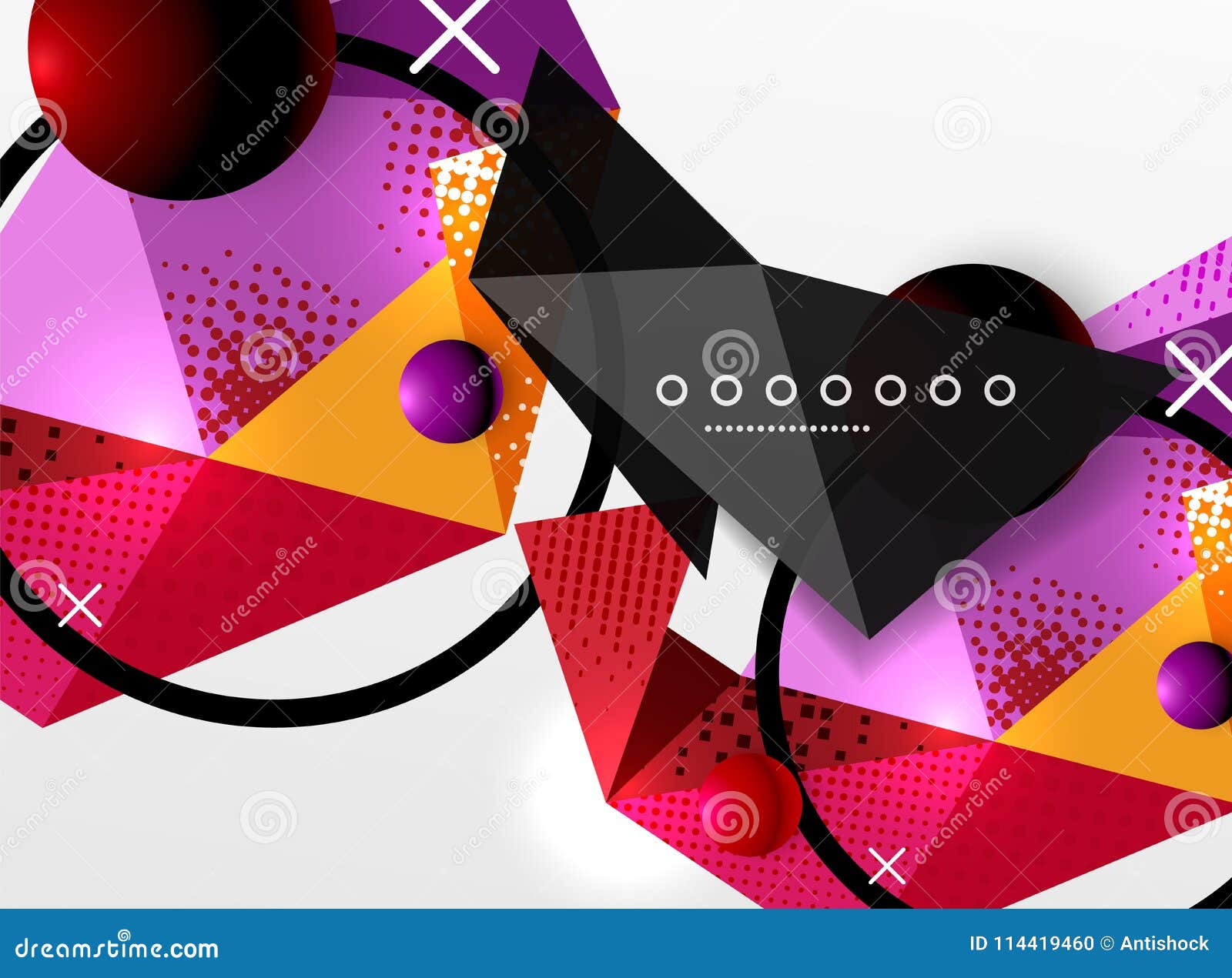 Vector Color Geometric Abstract Composition, Triangular and Polygonal ...