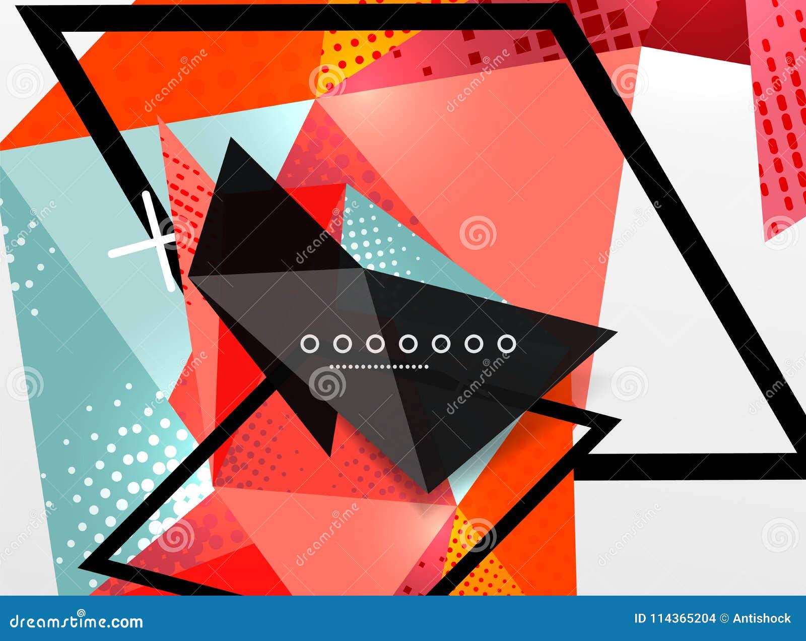 Vector Color Geometric Abstract Composition, Triangular and Polygonal ...
