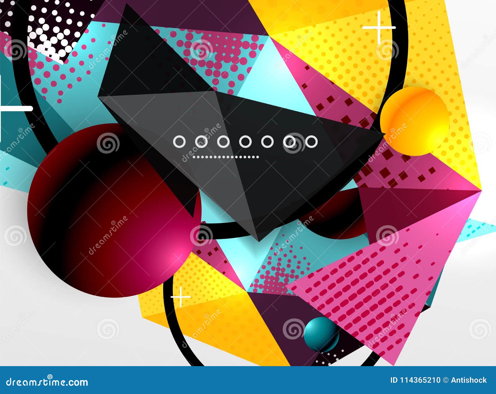 Vector Color Geometric Abstract Composition, Triangular and Polygonal ...