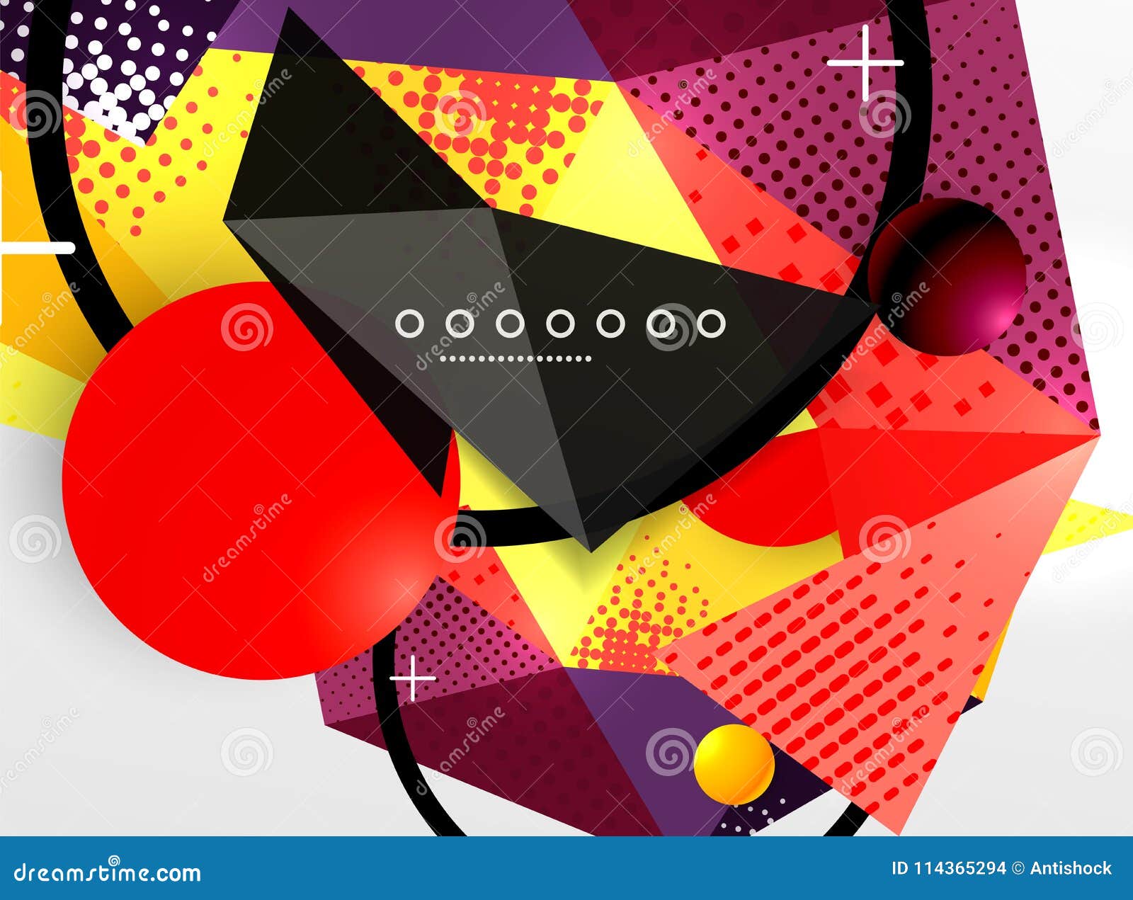 Vector Color Geometric Abstract Composition, Triangular and Polygonal ...