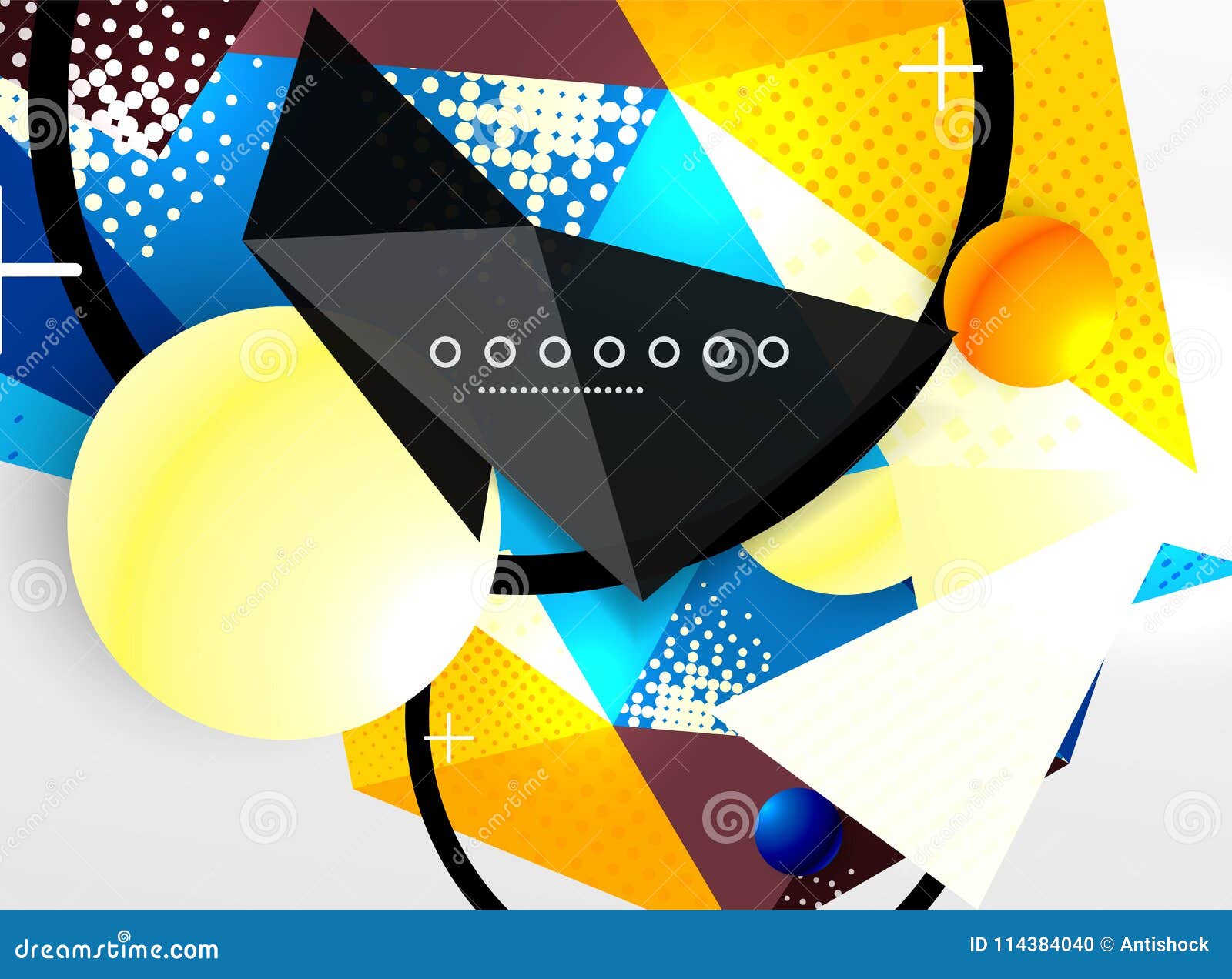 Vector Color Geometric Abstract Composition, Triangular and Polygonal ...