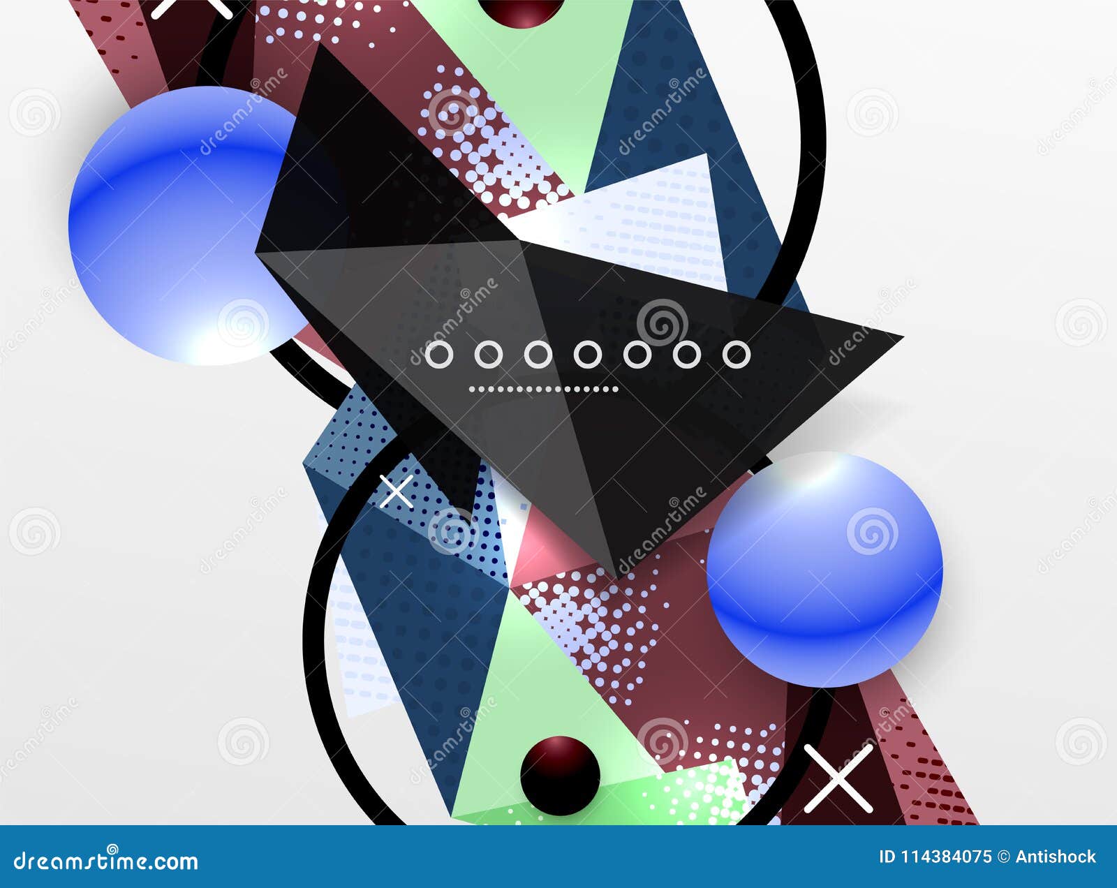 Vector Color Geometric Abstract Composition, Triangular and Polygonal ...
