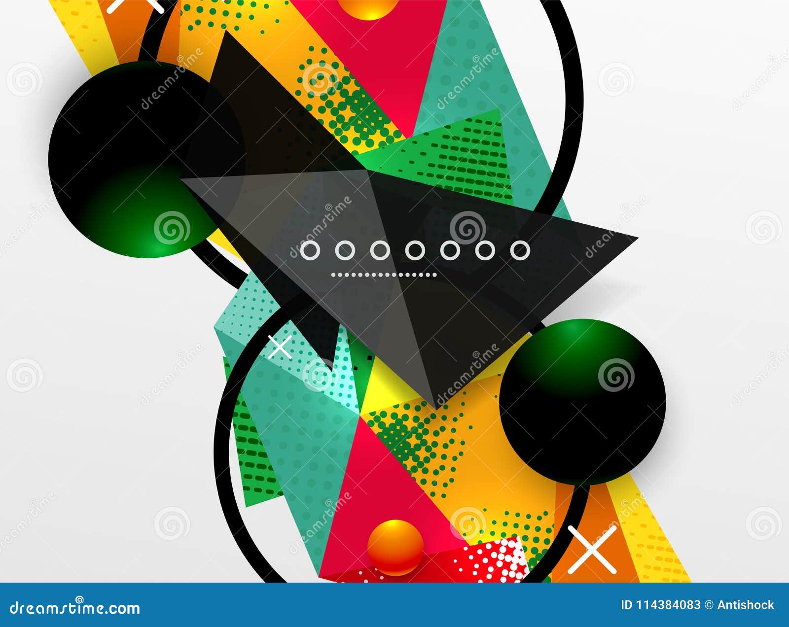 Vector Color Geometric Abstract Composition, Triangular and Polygonal ...