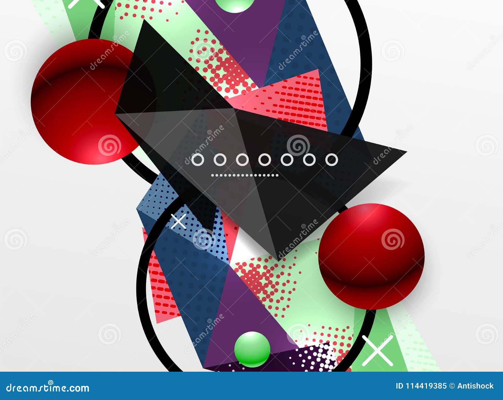 Vector Color Geometric Abstract Composition, Triangular and Polygonal ...