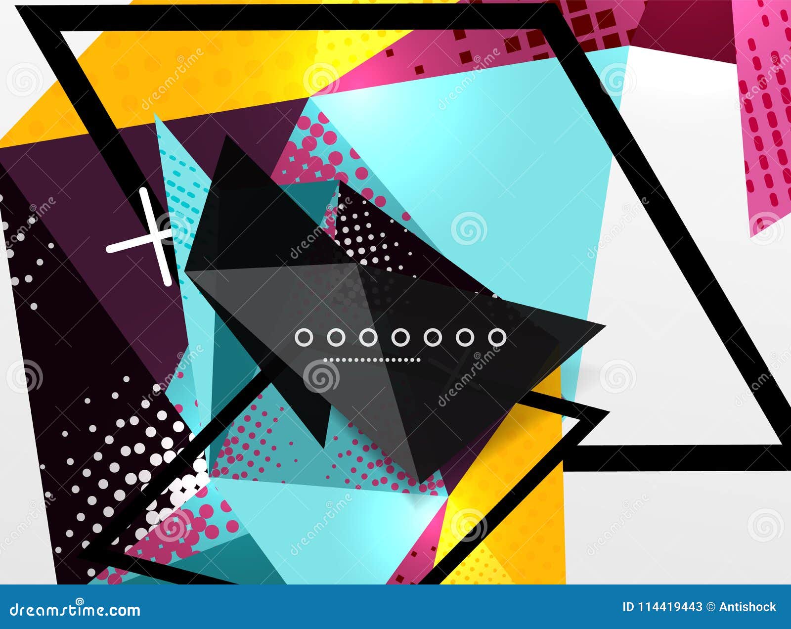 Vector Color Geometric Abstract Composition, Triangular and Polygonal ...