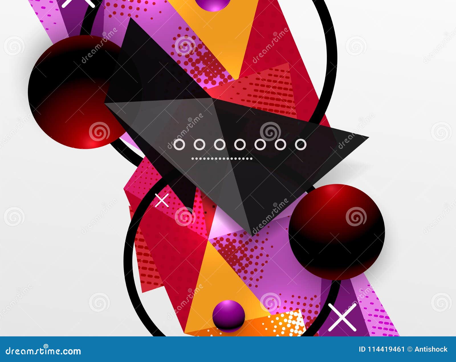 Vector Color Geometric Abstract Composition, Triangular and Polygonal ...