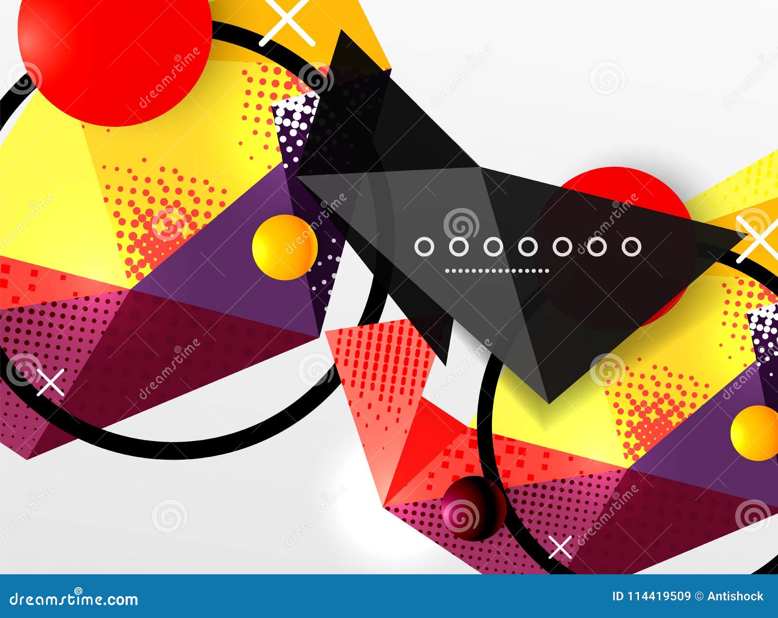 Vector Color Geometric Abstract Composition, Triangular and Polygonal ...