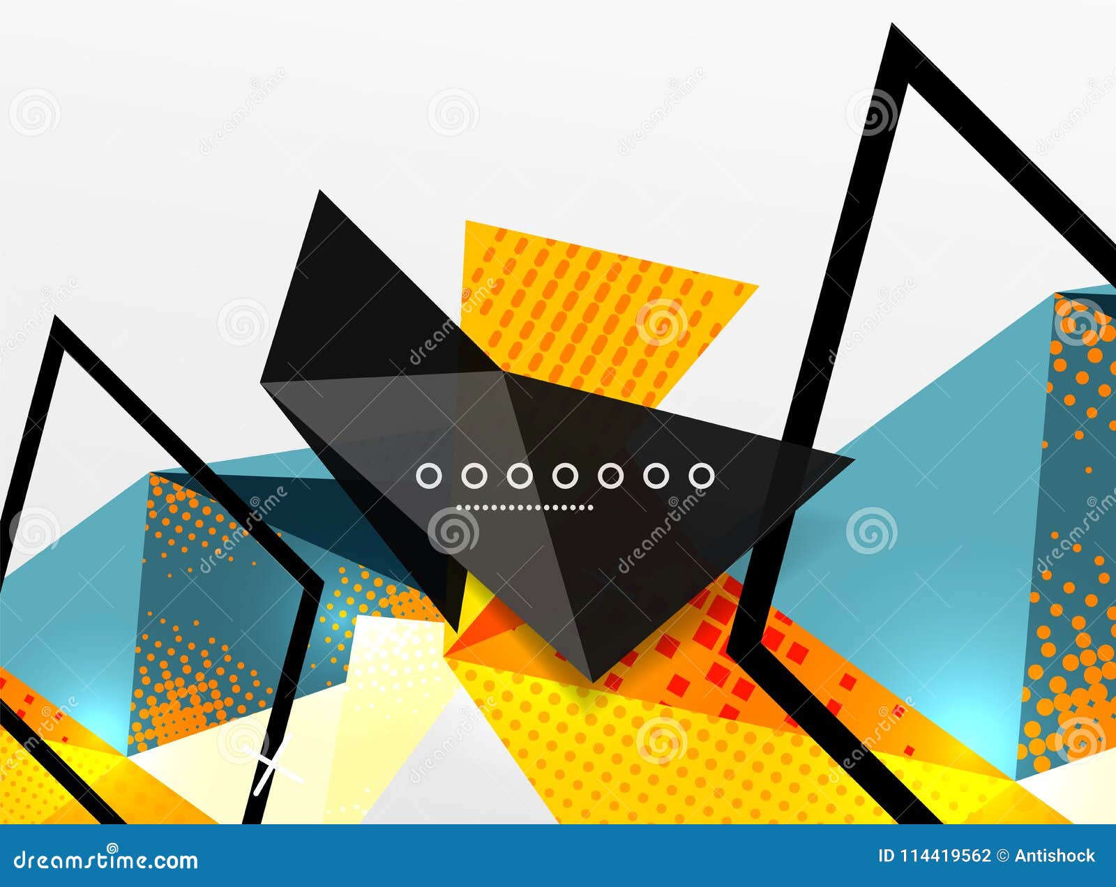 Vector Color Geometric Abstract Composition, Triangular and Polygonal ...
