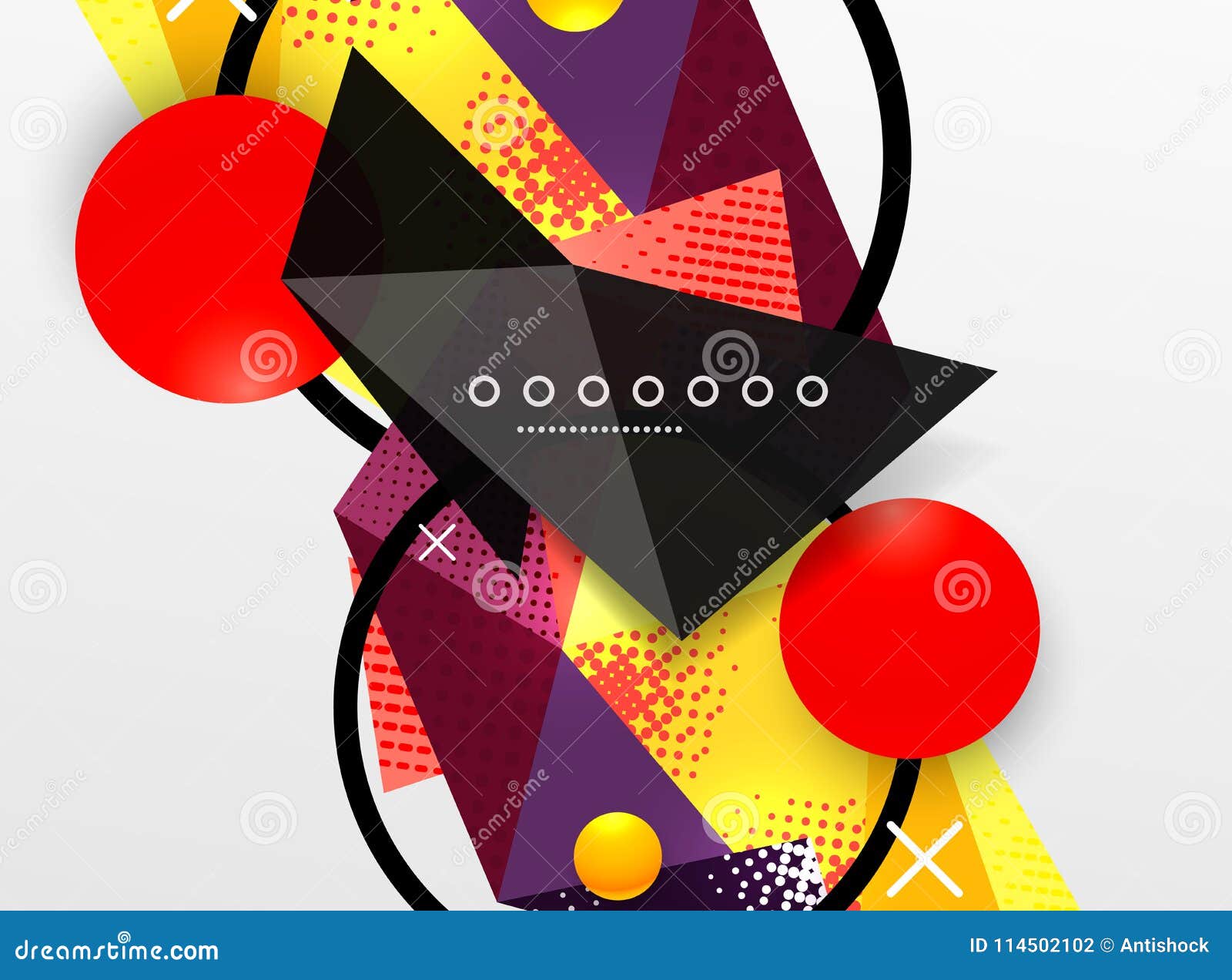 Vector Color Geometric Abstract Composition, Triangular and Polygonal ...
