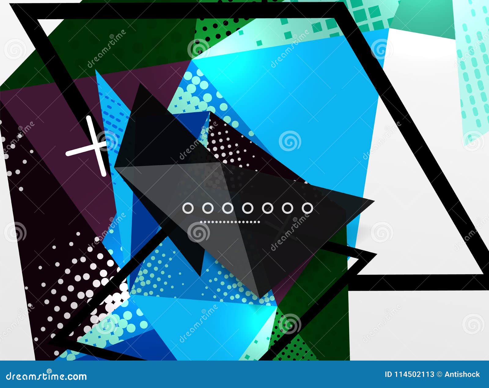 Vector Color Geometric Abstract Composition, Triangular and Polygonal ...