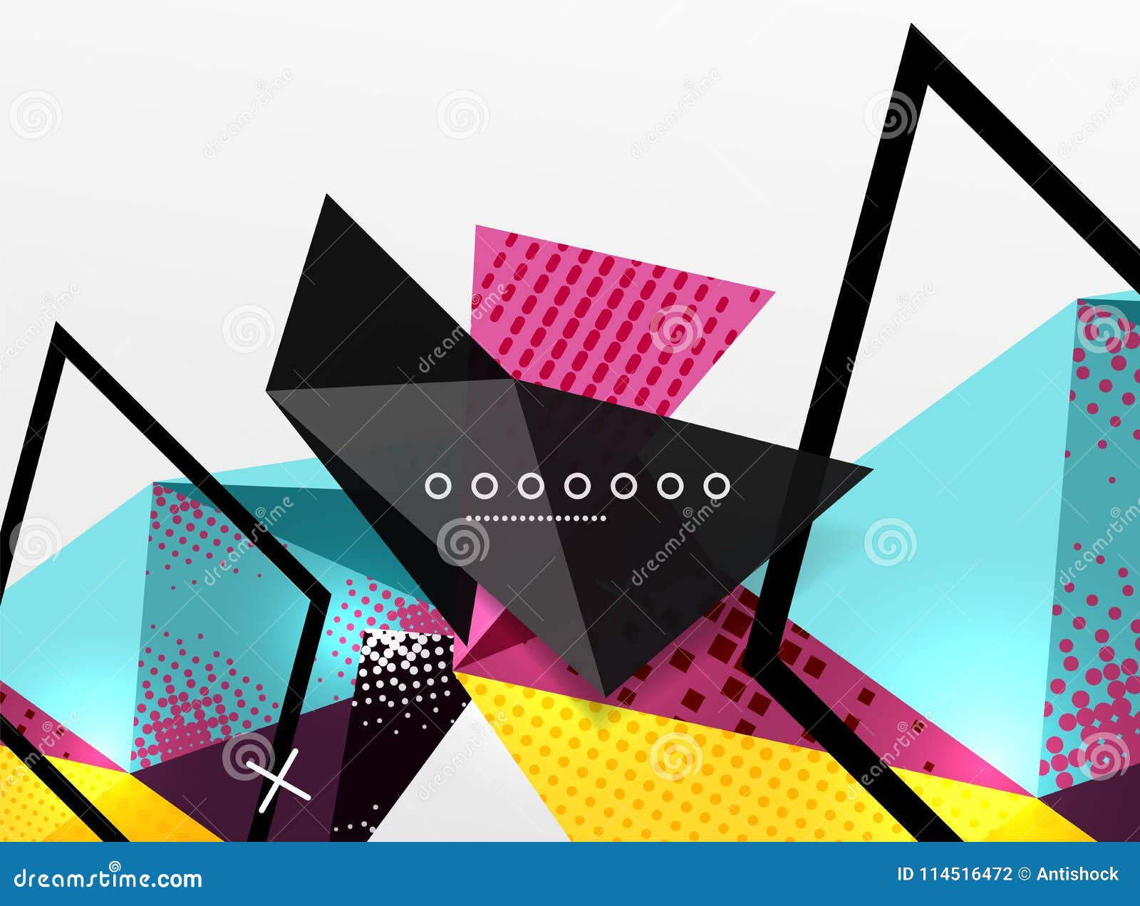 Vector Color Geometric Abstract Composition, Triangular and Polygonal ...
