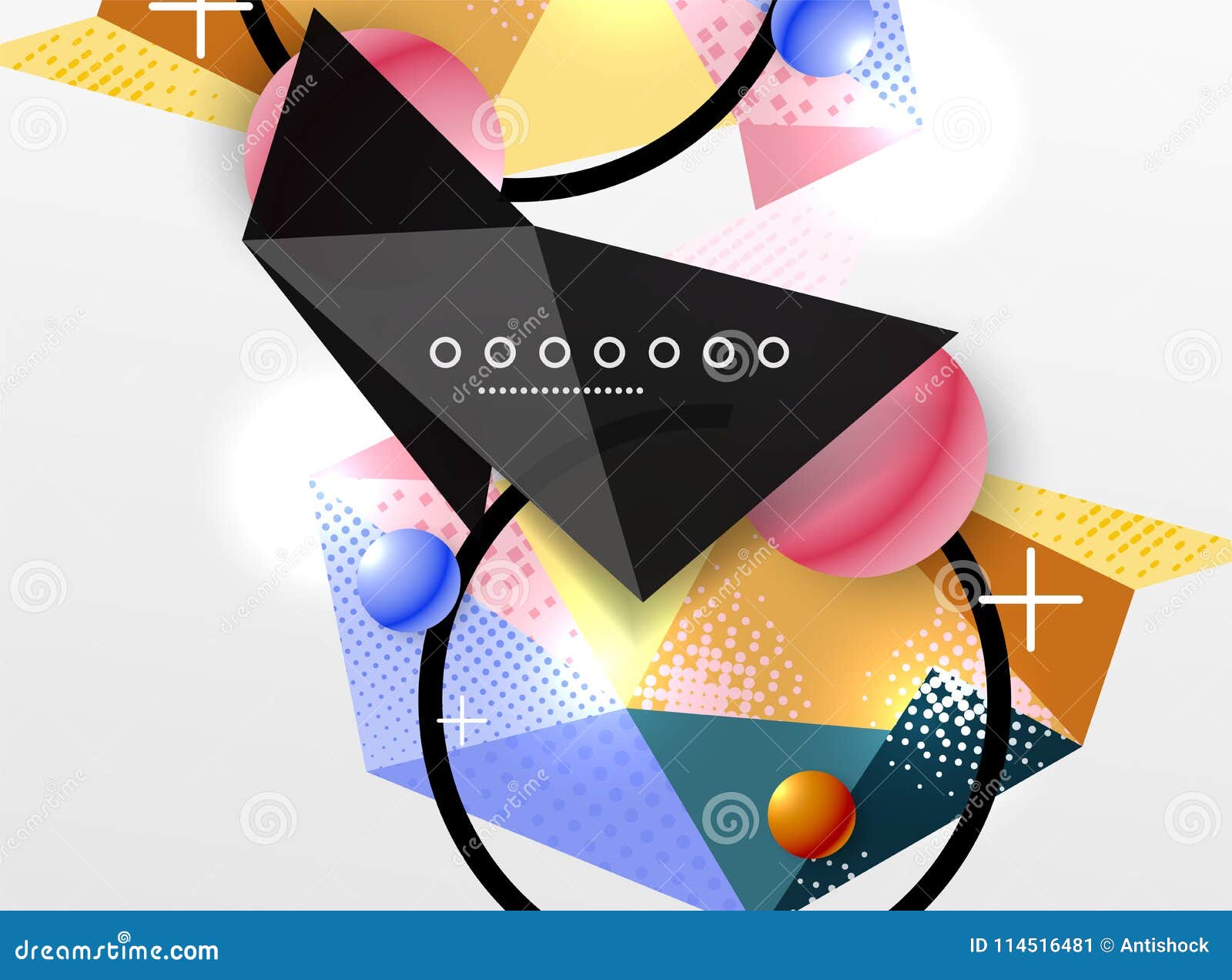 Vector Color Geometric Abstract Composition, Triangular and Polygonal ...