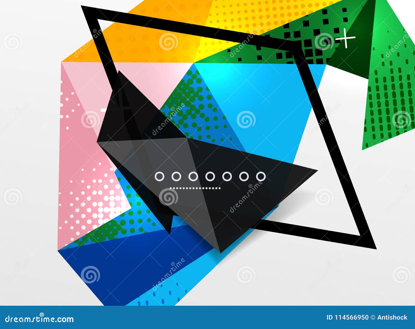 Vector Color Geometric Abstract Composition, Triangular and Polygonal ...