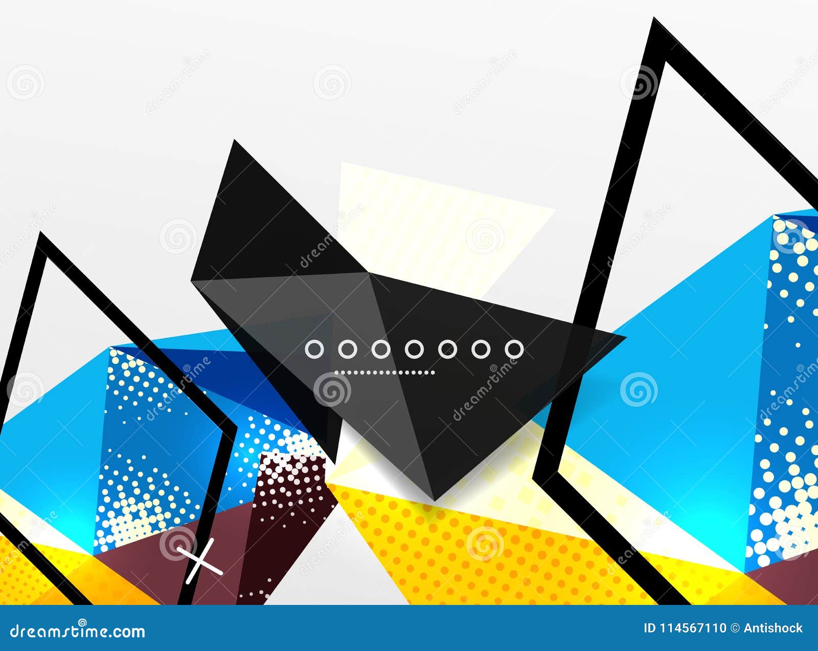 Vector Color Geometric Abstract Composition, Triangular and Polygonal ...