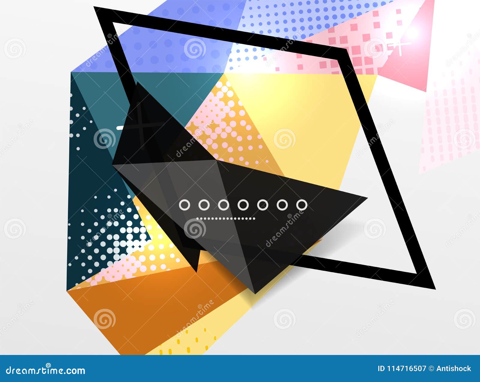Vector Color Geometric Abstract Composition, Triangular and Polygonal ...