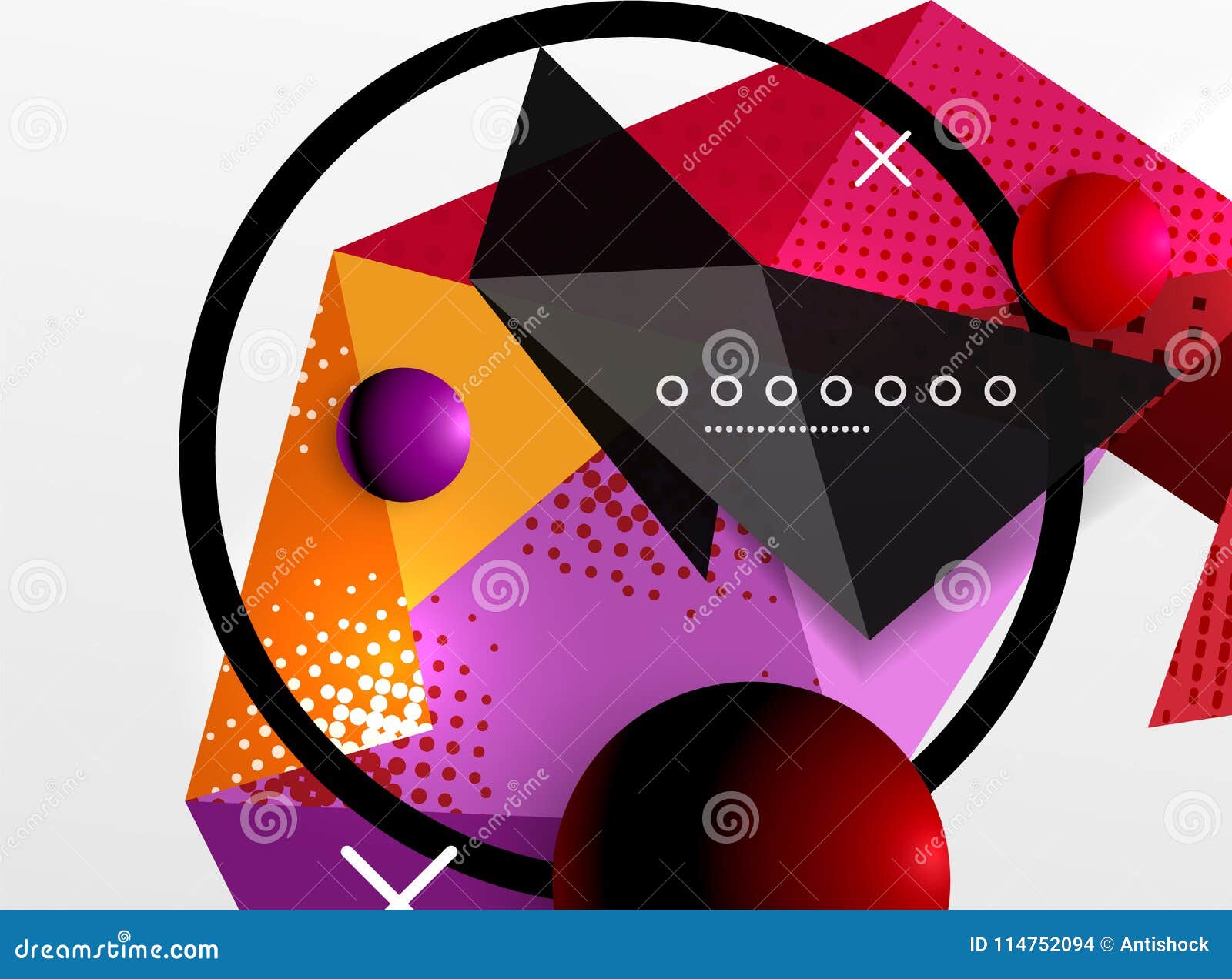Vector Color Geometric Abstract Composition, Triangular and Polygonal ...