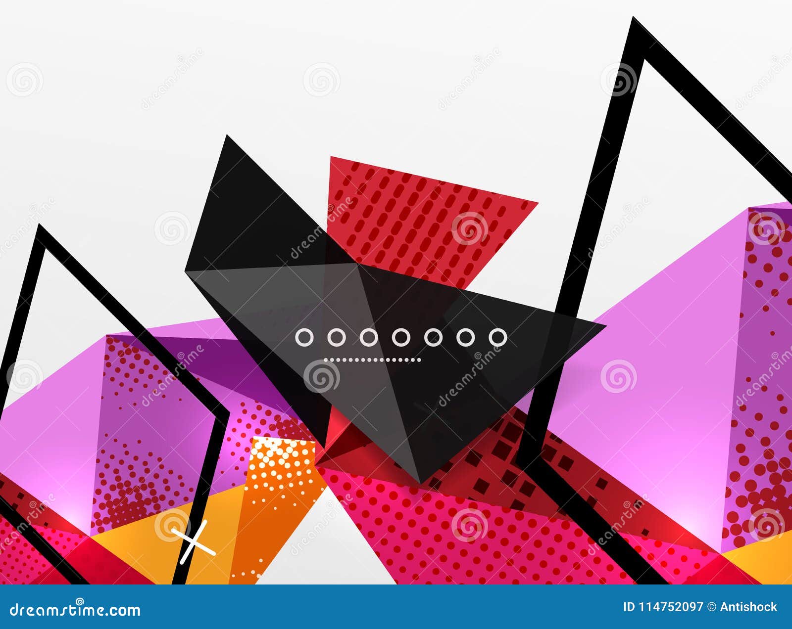 Vector Color Geometric Abstract Composition, Triangular and Polygonal ...