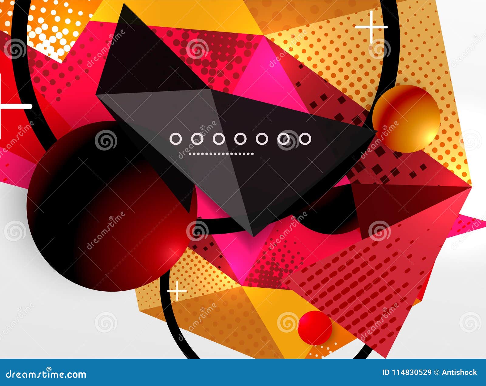 Vector Color Geometric Abstract Composition, Triangular and Polygonal ...