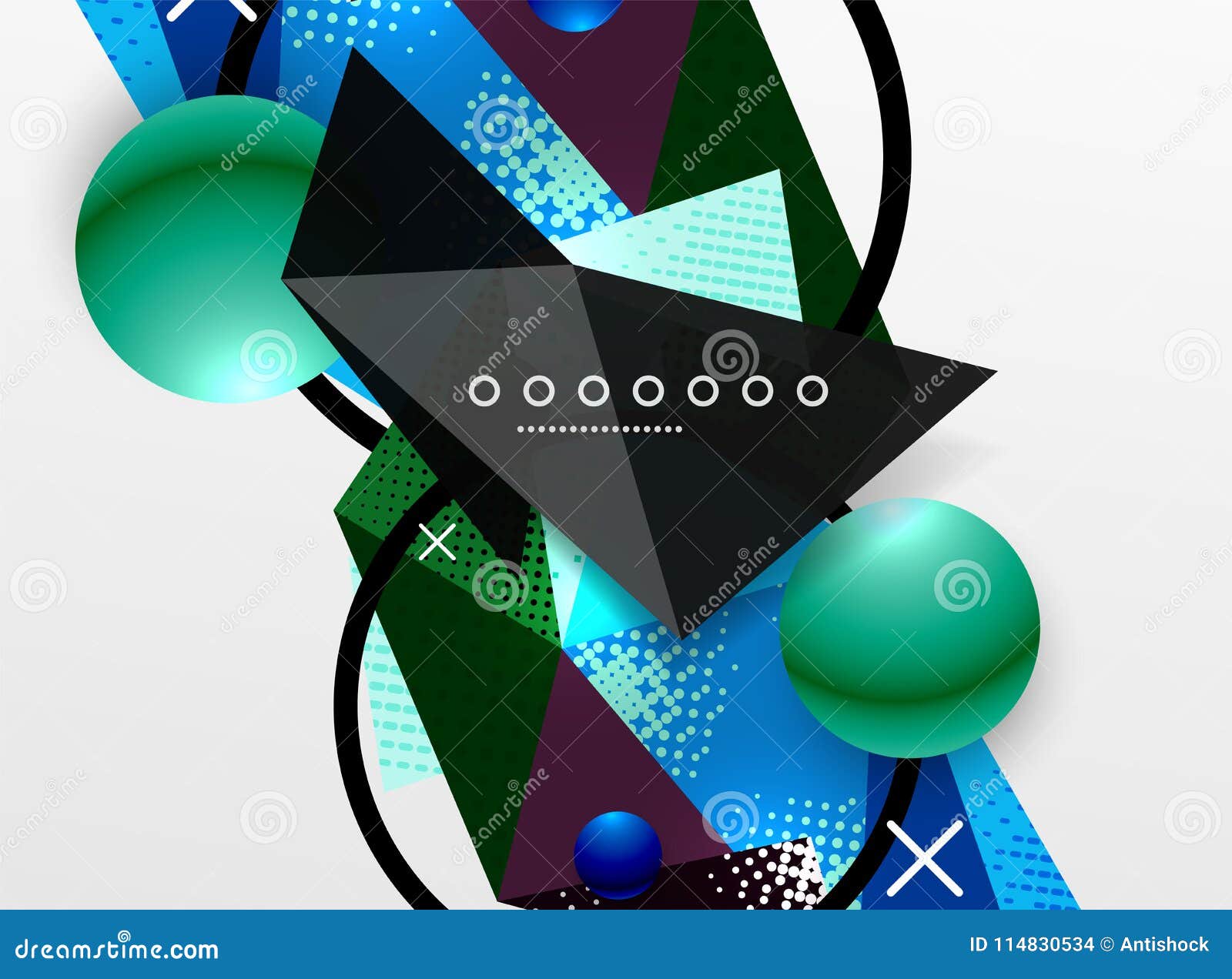 Vector Color Geometric Abstract Composition, Triangular and Polygonal ...