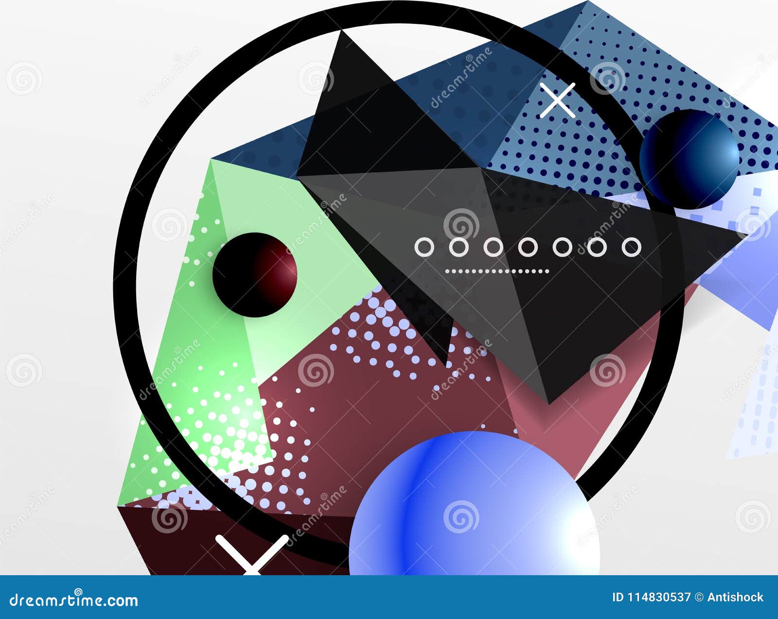 Vector Color Geometric Abstract Composition, Triangular and Polygonal ...