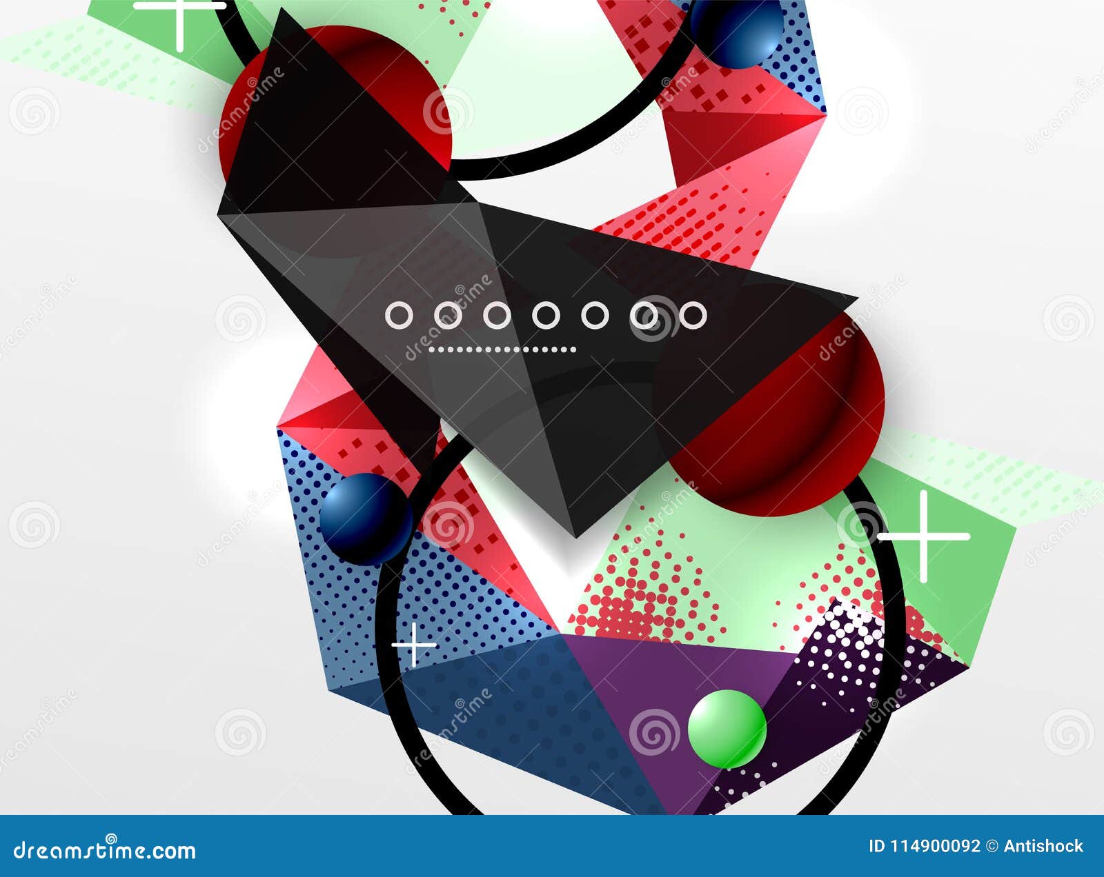 Vector Color Geometric Abstract Composition, Triangular and Polygonal ...