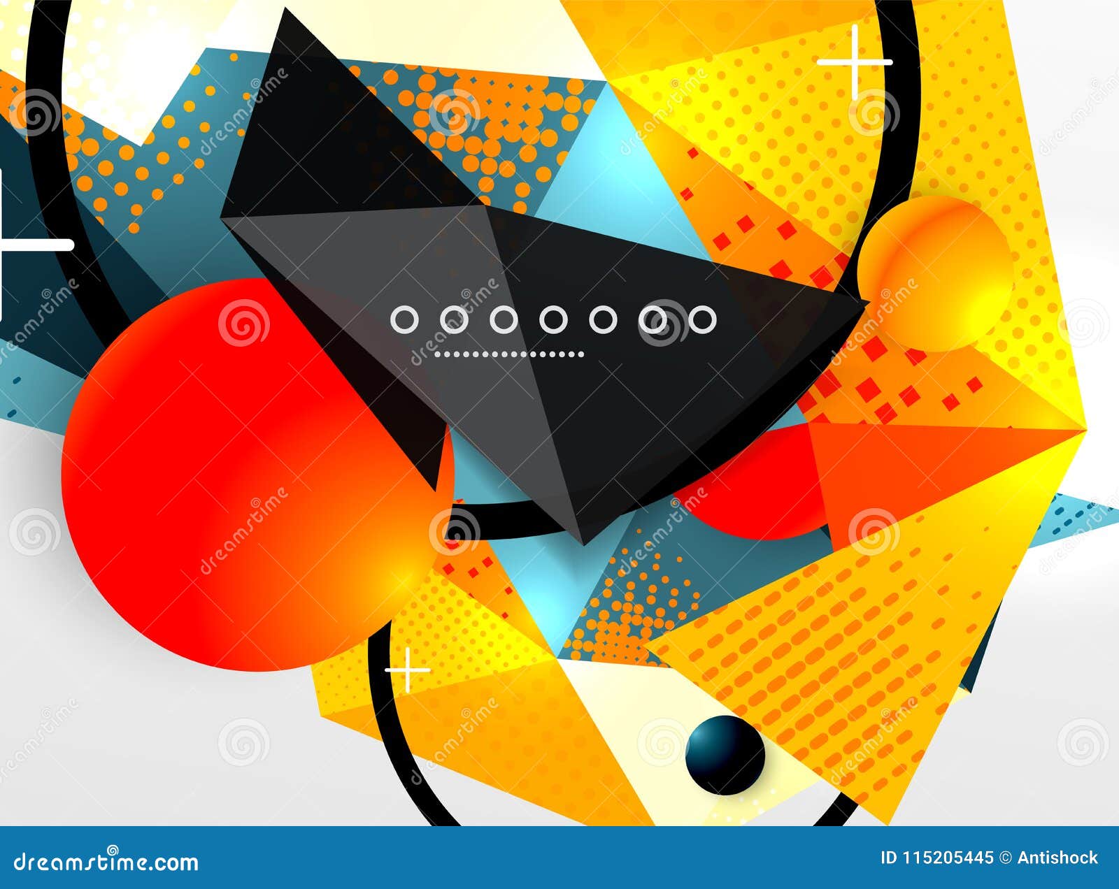 Vector Color Geometric Abstract Composition, Triangular and Polygonal ...