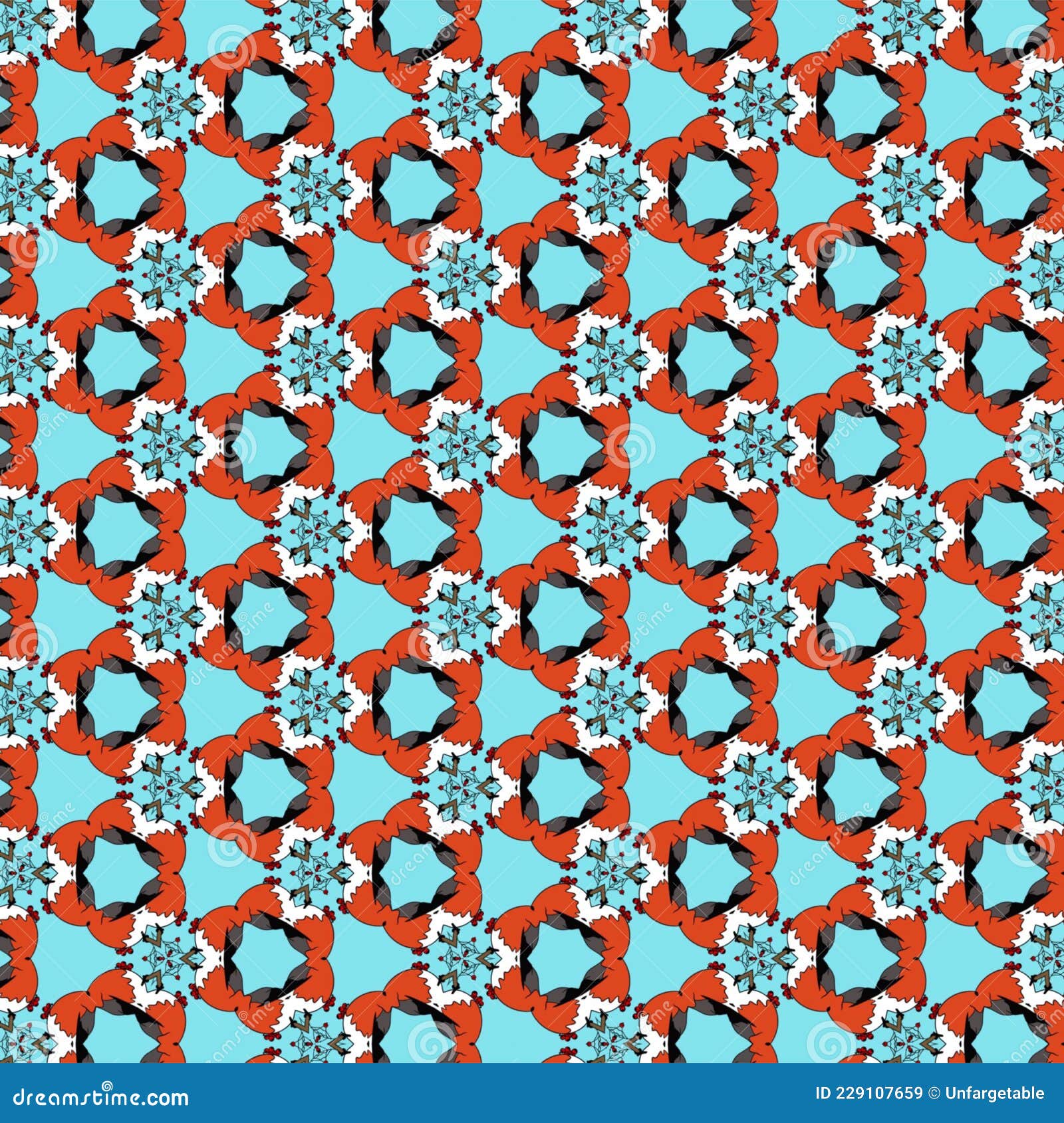 Vector Color Geometric Pattern in Shades of Blue and Red Stock Vector ...