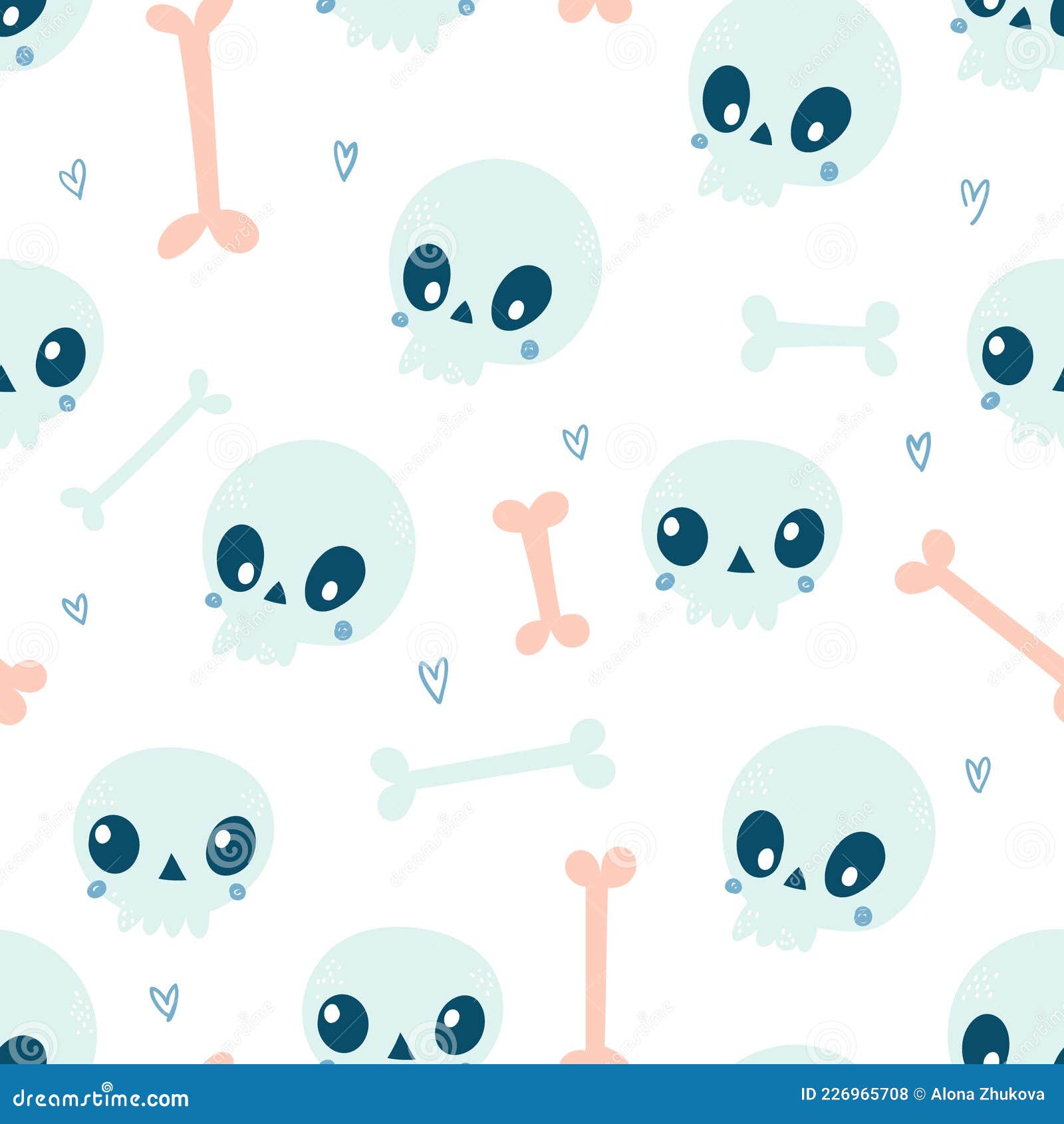 Vector Color Hand-drawn Seamless Repeating Childish Pattern with Cute ...