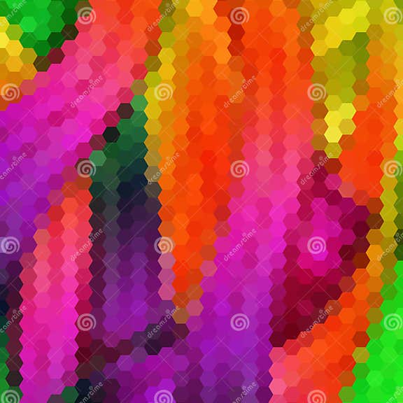 Vector Color Hexagon Pattern. Geometric Abstract Background with Simple ...
