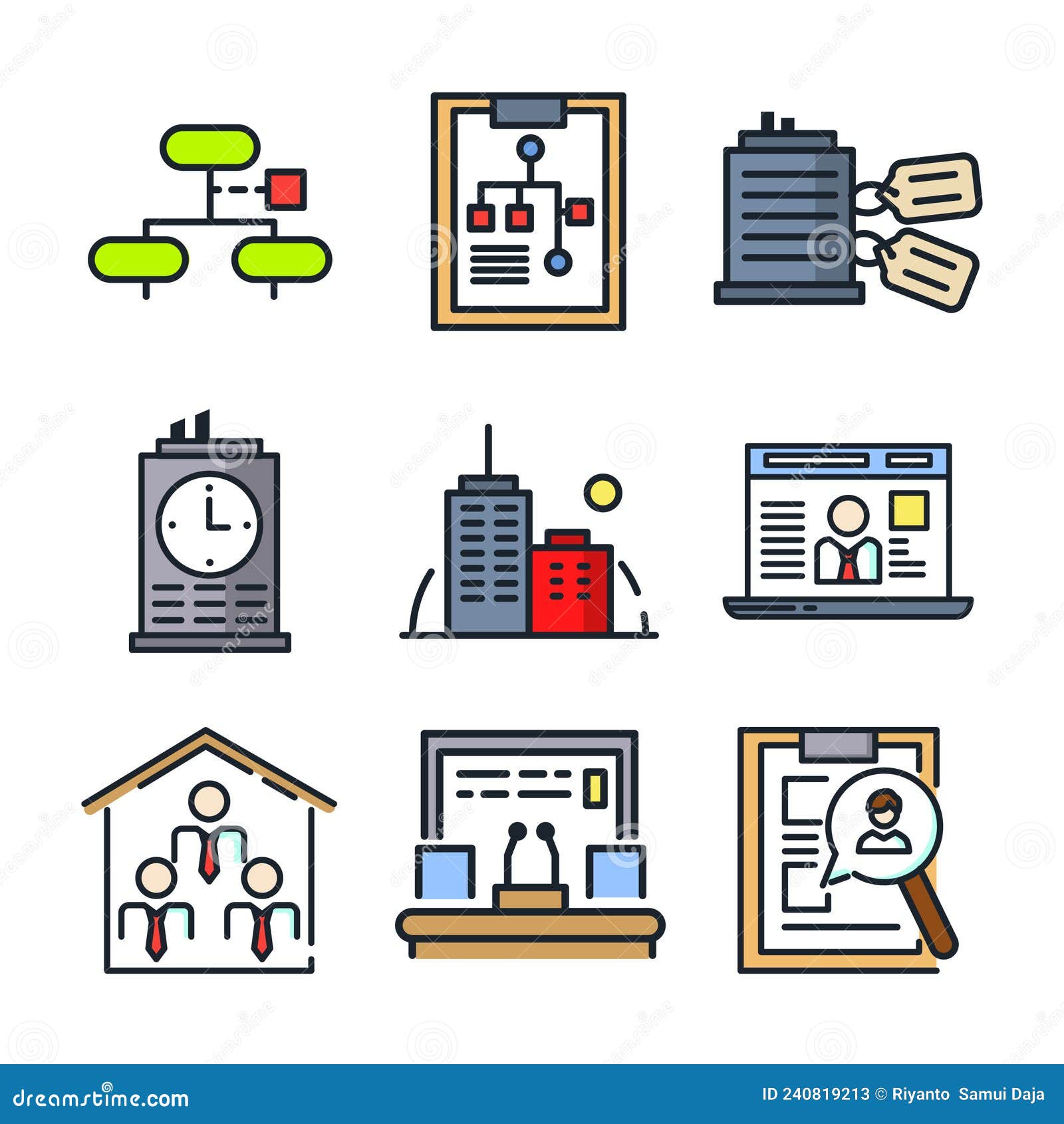 Company Simple Icon Color Illustration Stock Vector - Illustration of ...