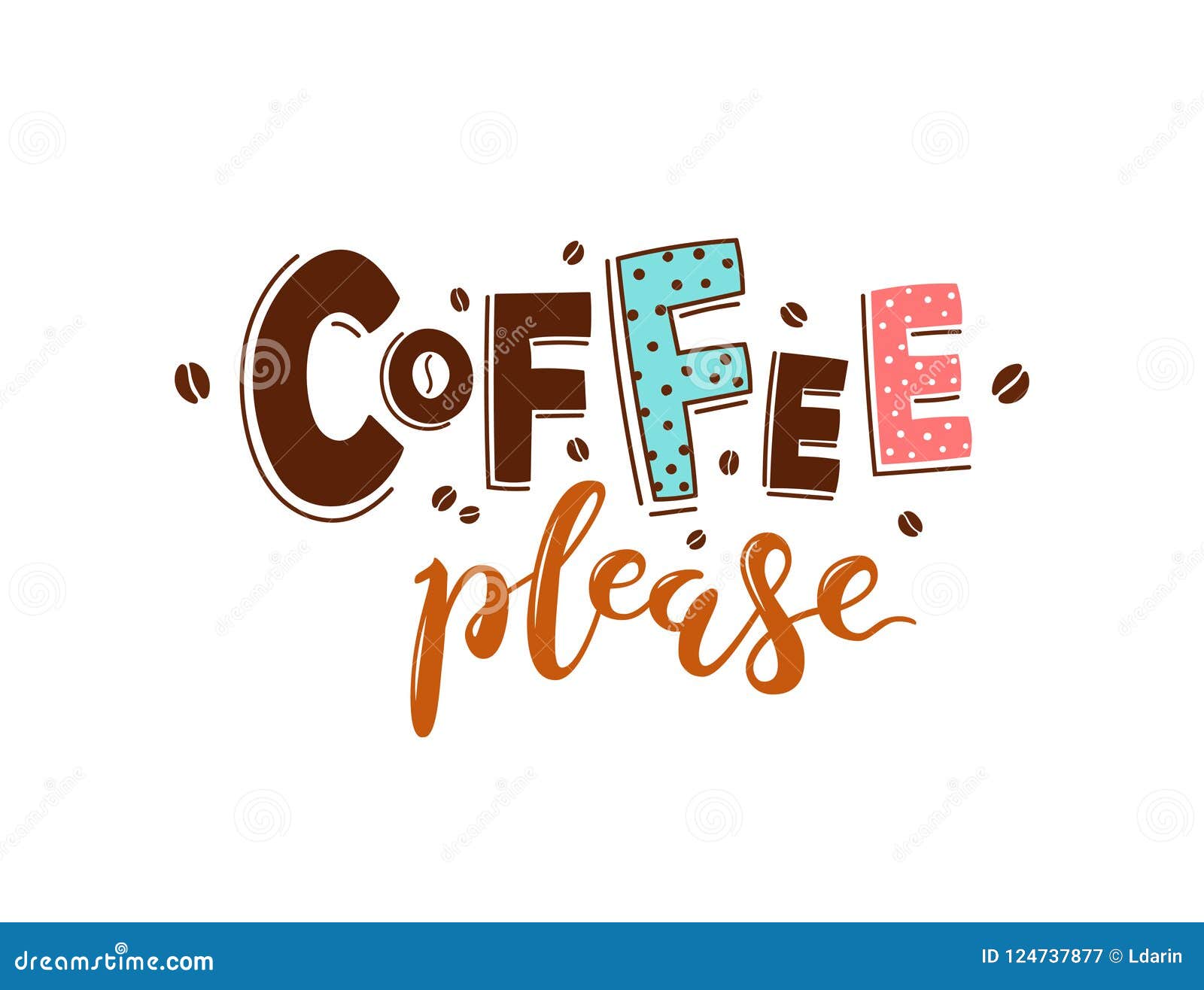 Coffee Please Hand Drawn Illustration With Cute Frog Cartoon Minimalism ...