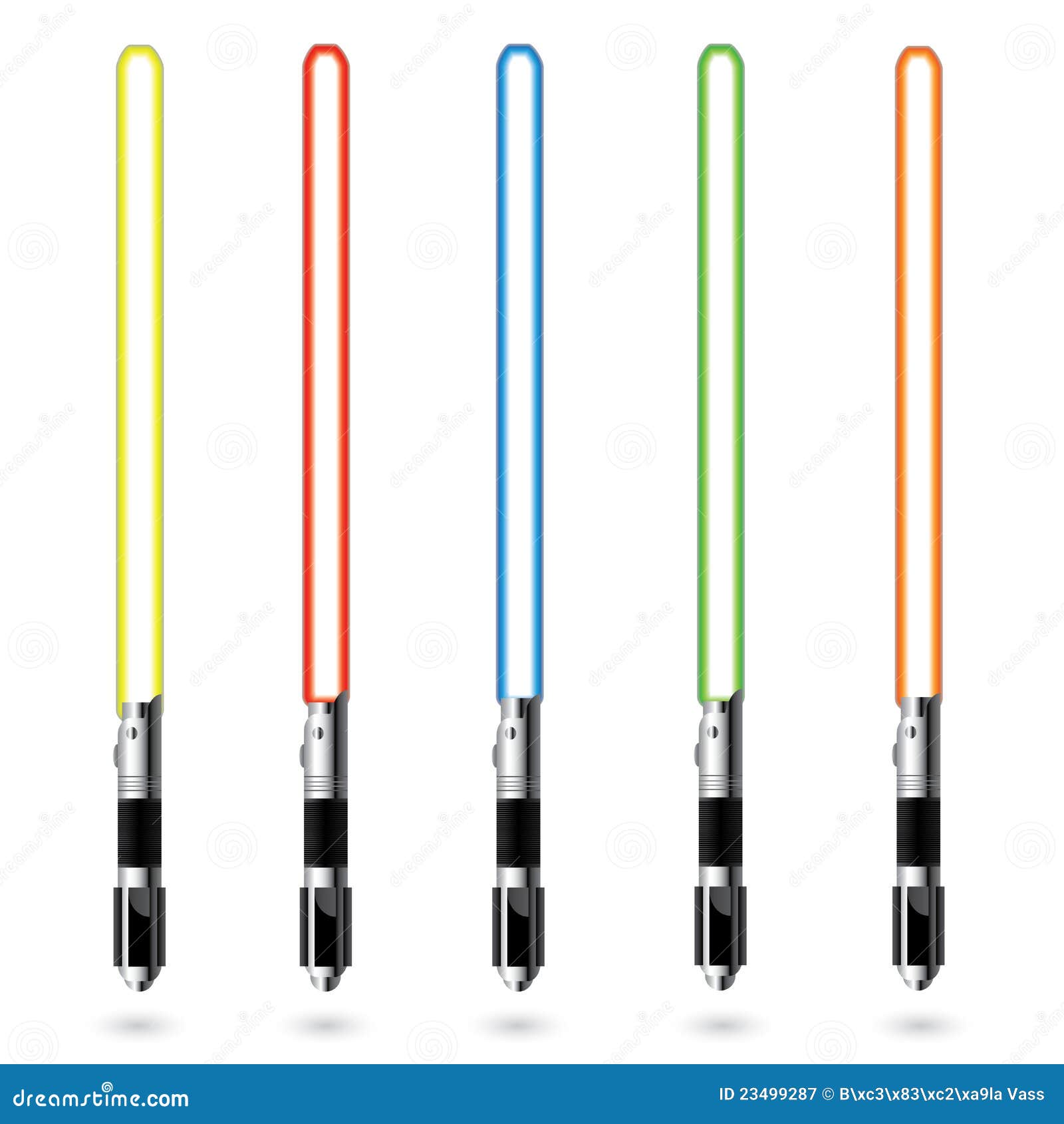 Vector Color Ligth Saber Set Stock Vector - Illustration of battle ...