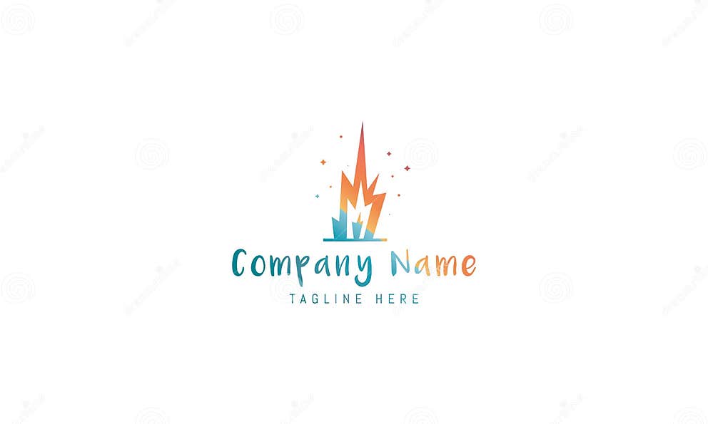 Vector Color Logo on Which an Abstract Image of an Explosion in a ...